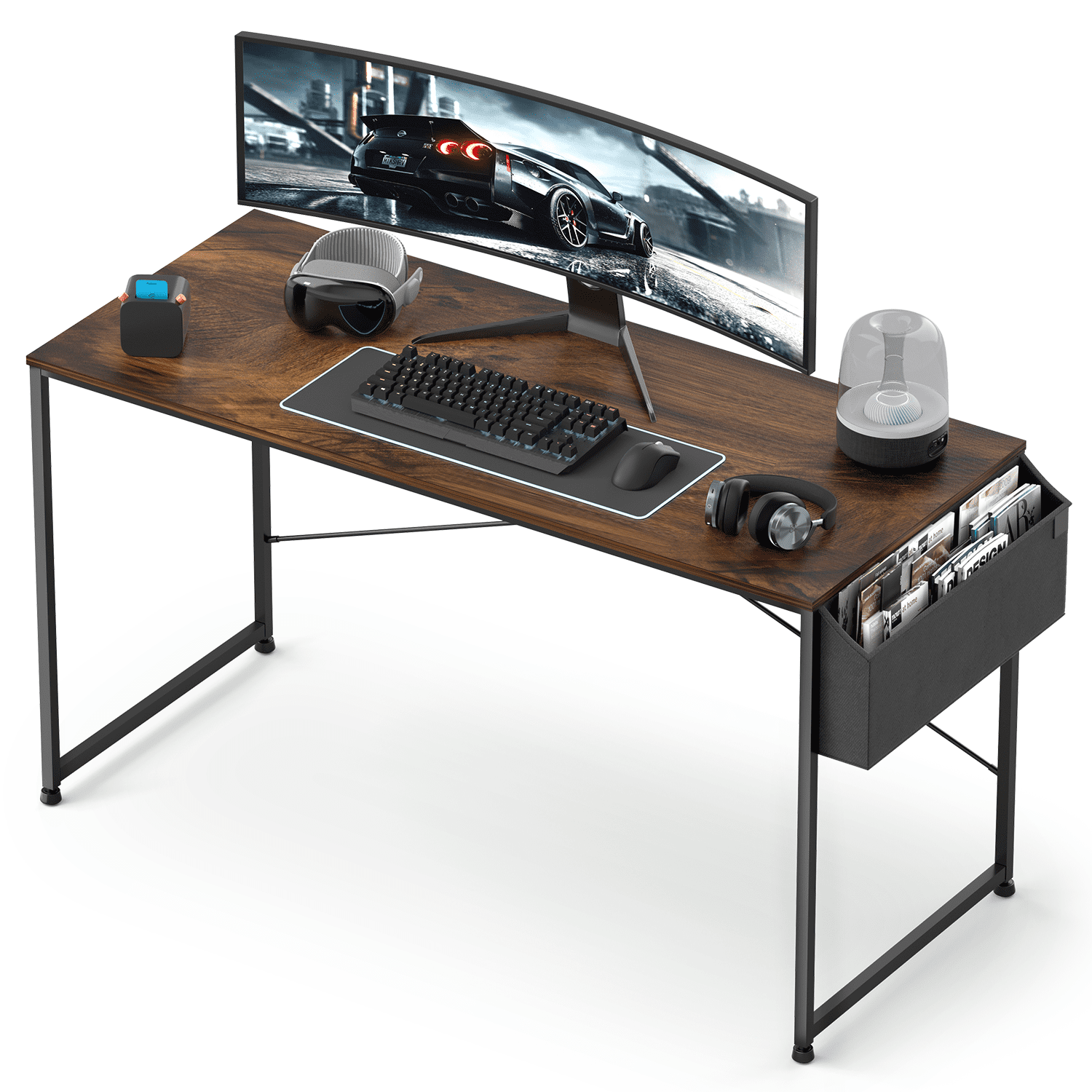 Magshion 55 inches Computer Desk with Storage Bag, Workstation Table ...