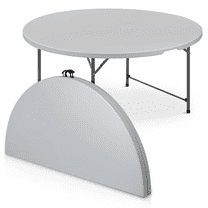 Free Shipping! Magshion 5.5FT Round Folding Table, Heavy Duty Plastic ...