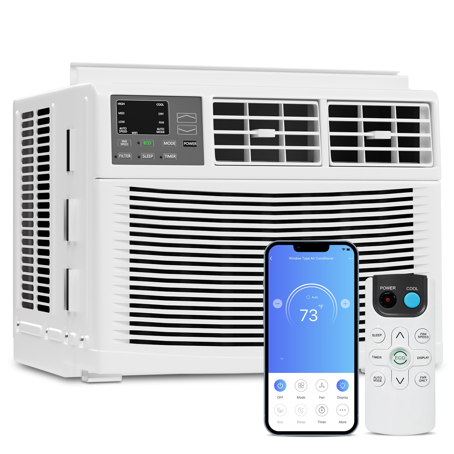 DELLA 6000 BTU 115V/60Hz Energy Saving Window Air Conditioner, Whisper ...