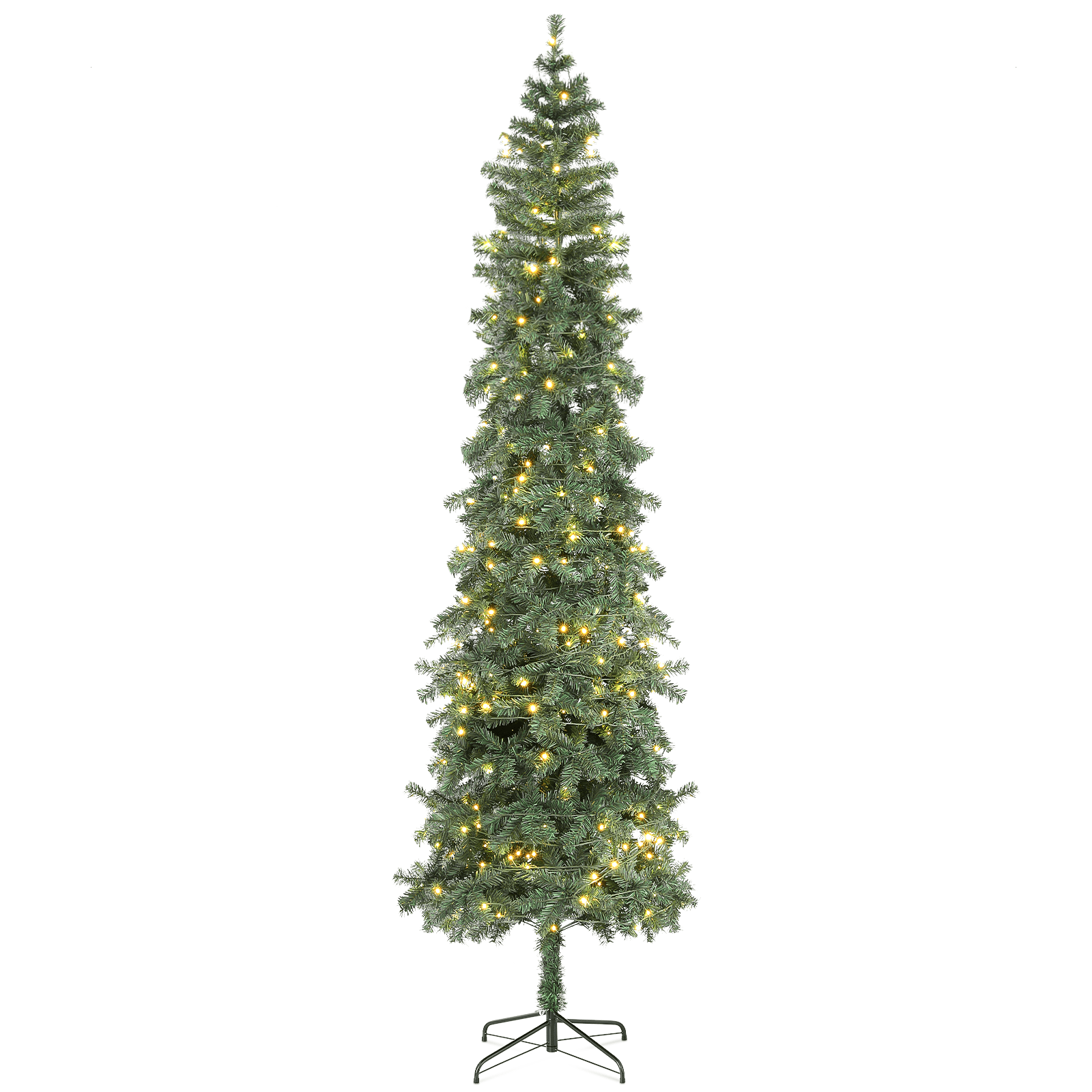 Magshion 9 Ft Pencil Christmas Tree with Pre-Lit 330 LED Warm White ...