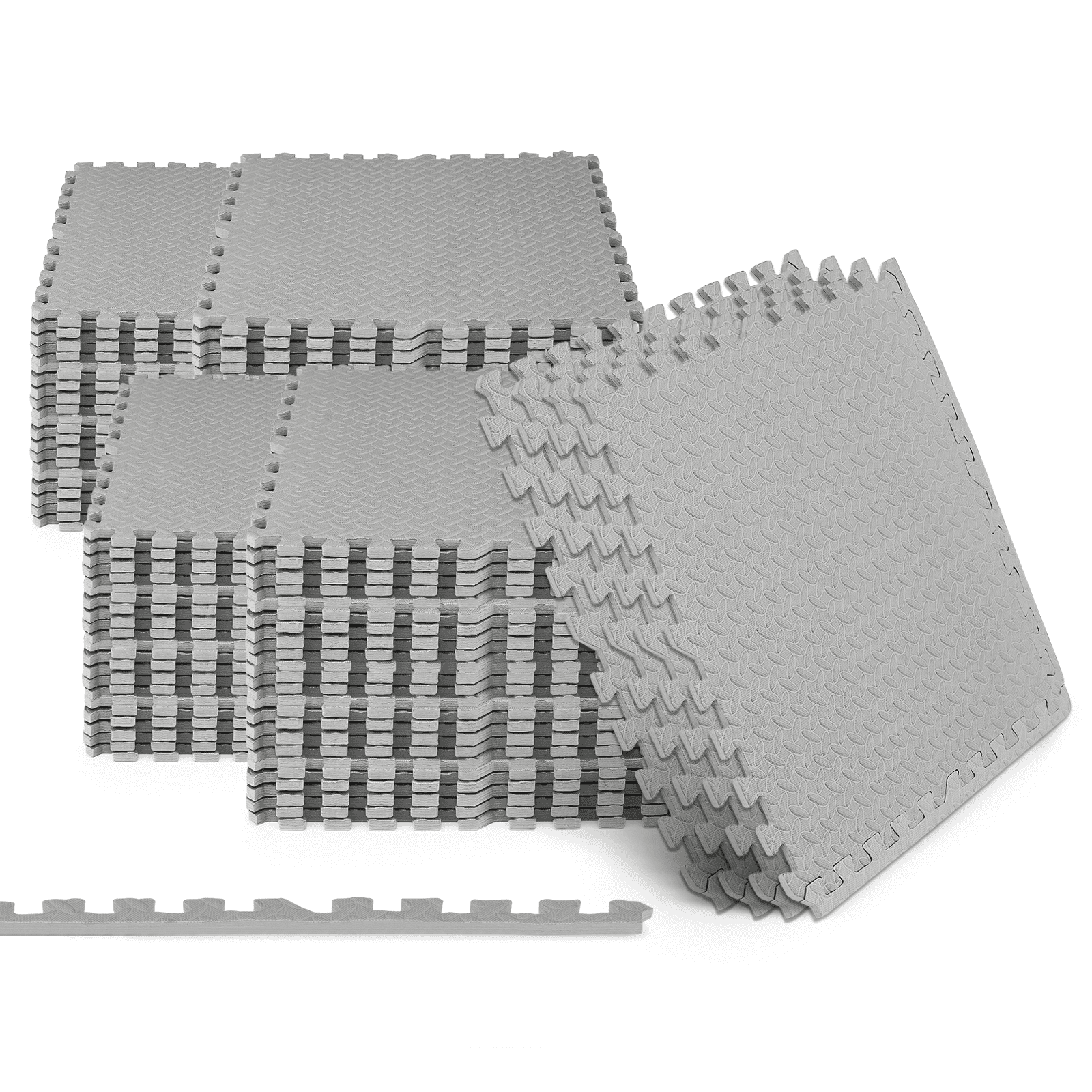 Magshion 96 Pieces 1/2" Thick Puzzle Exercise Mat, EVA Foam Interlocking Tiles for Home Gym, 384 ...