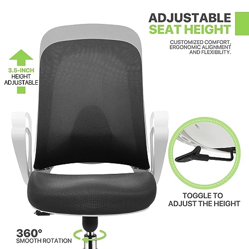 Magshion Adjustable Desk Chair, Ergonomic Office Computer Chair with ...