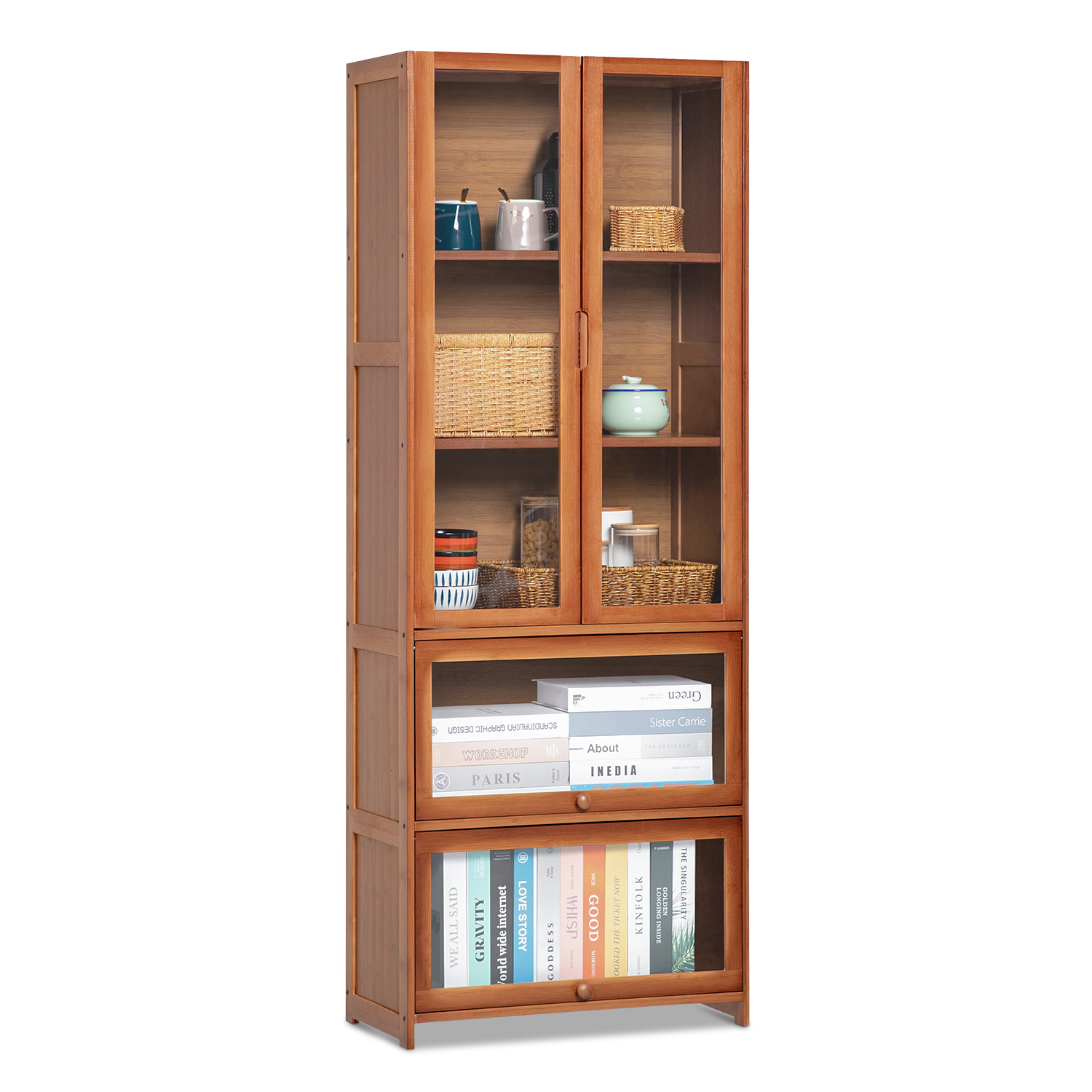 Simpli Home Connaught Storage Cabinet - Dark Chestnut Brown - Walmart.com