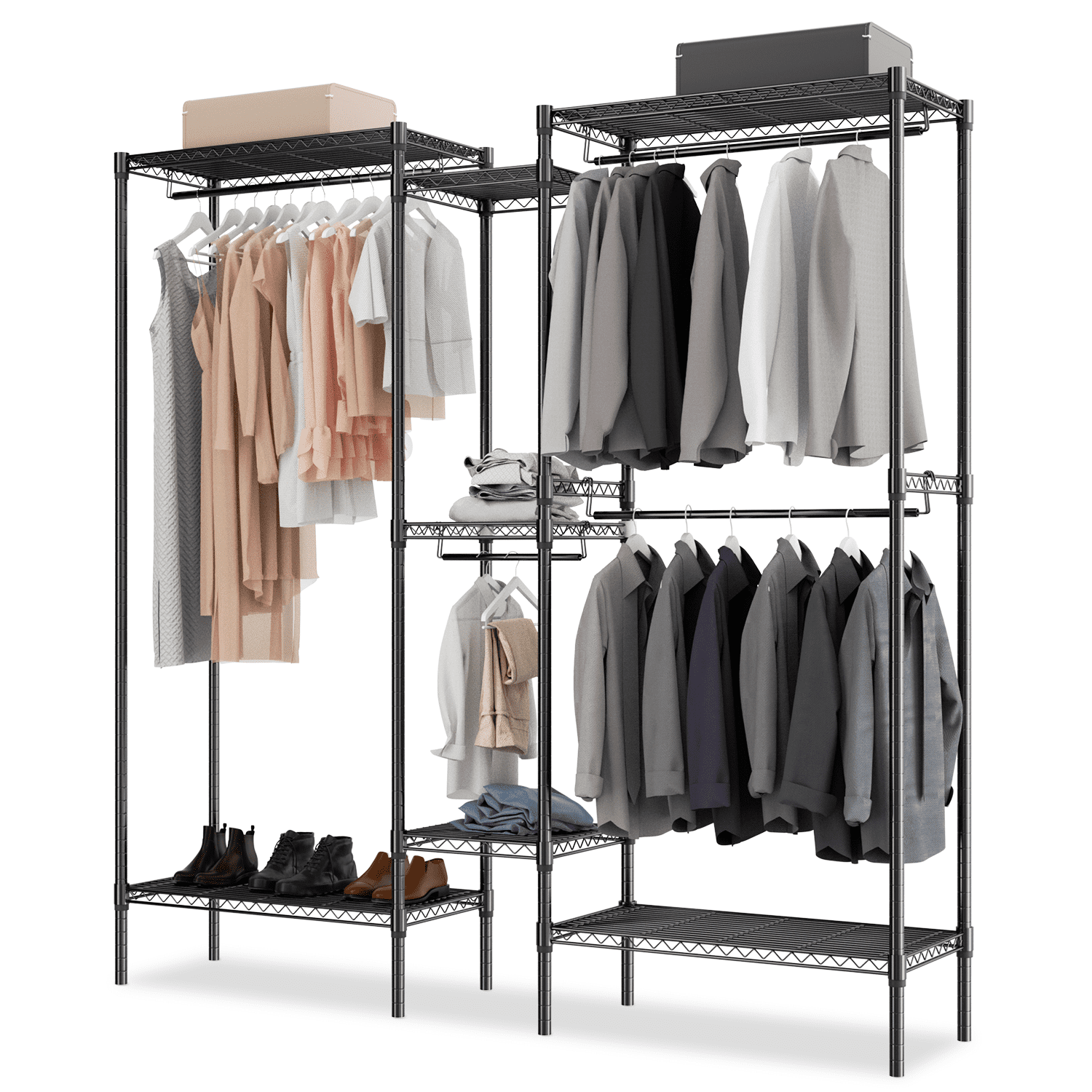 "Magshion Heavy Duty Hanger, Adjustable Carbon Steel Garment Rack, 66 ...