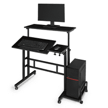 Mainstays Solar Glass-Top Desk, Black - Walmart.com