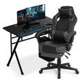 Magshion Computer Desk & Chair Set, Adjustable Height Gaming Chair ...
