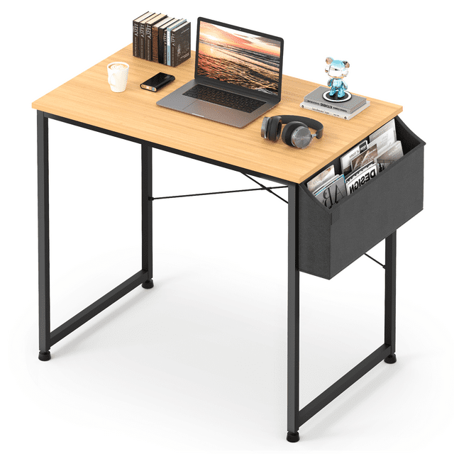 Magshion Computer Desk, Simple Style Office Laptop Table with Storage ...