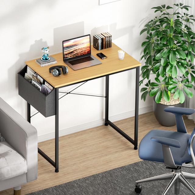 Magshion Computer Desk, Simple Style Office Laptop Table with Storage ...