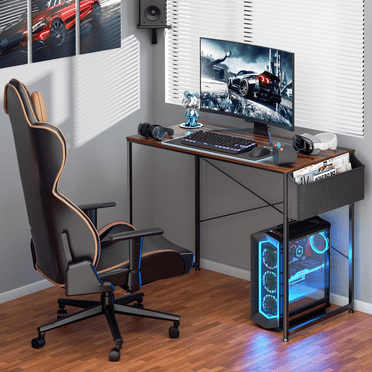 71 Inch Modern Rectangular Writing Desk 4 Open Shelves Crisp White ...