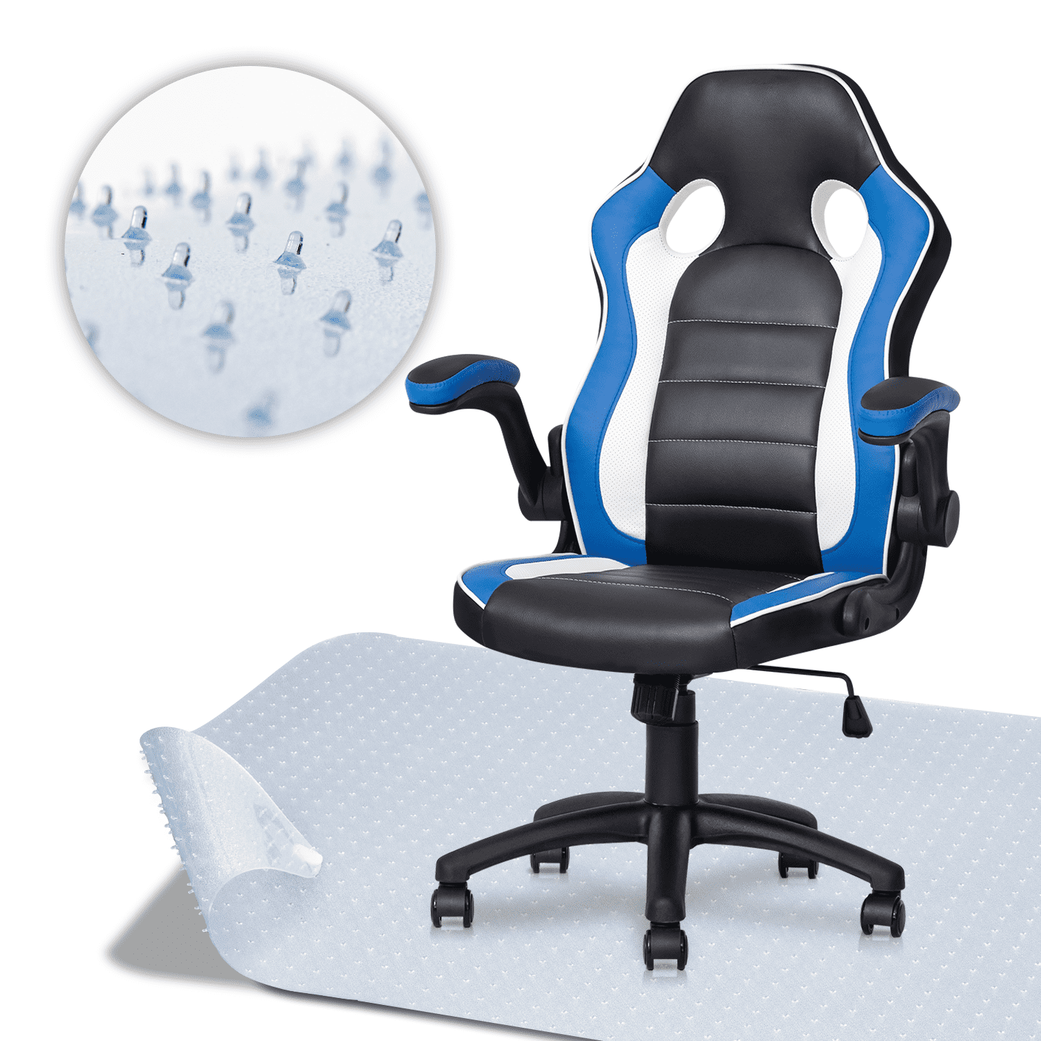 Magshion Computer Swivel Office Chairs & Protect Floor Mat, Adjustable ...