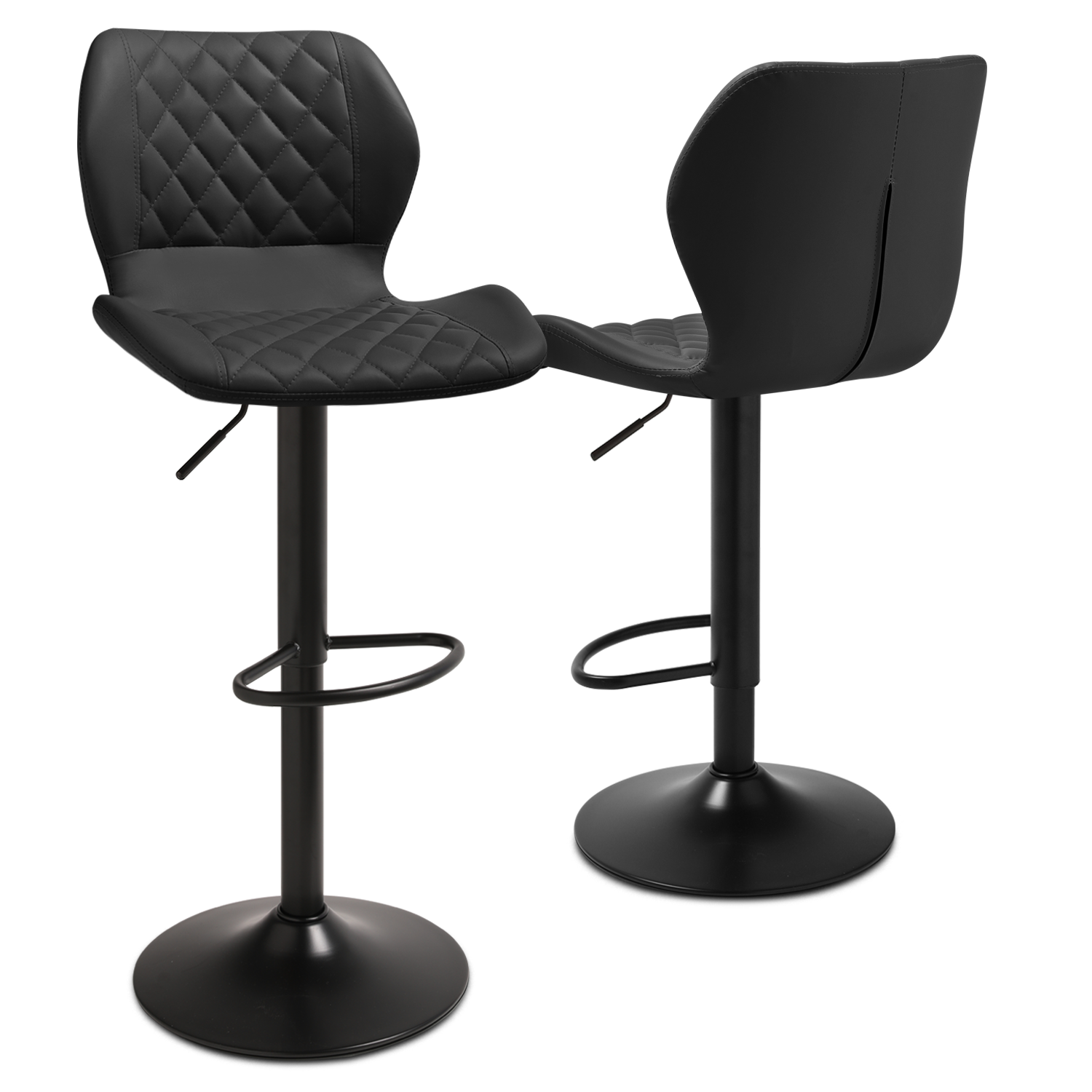 Quincy X-Back Counter Height Dining Chair with Wooden Seat - Set of 2 ...