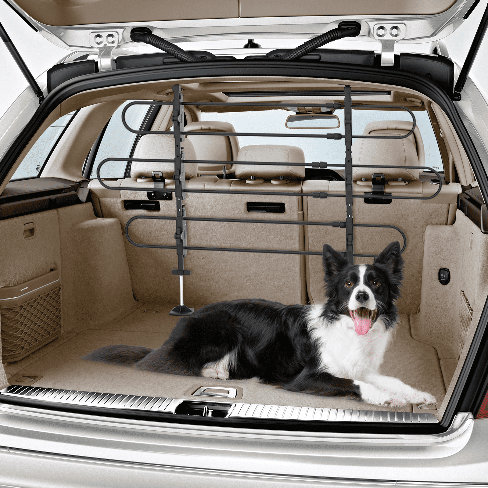 Magshion Dog Car Barrier, Adjustable Metal for Cars/SUVs 34-60 in ...
