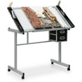 Magshion Drafting Table Artist Desk with Adjustable 65° Tilting Clear ...