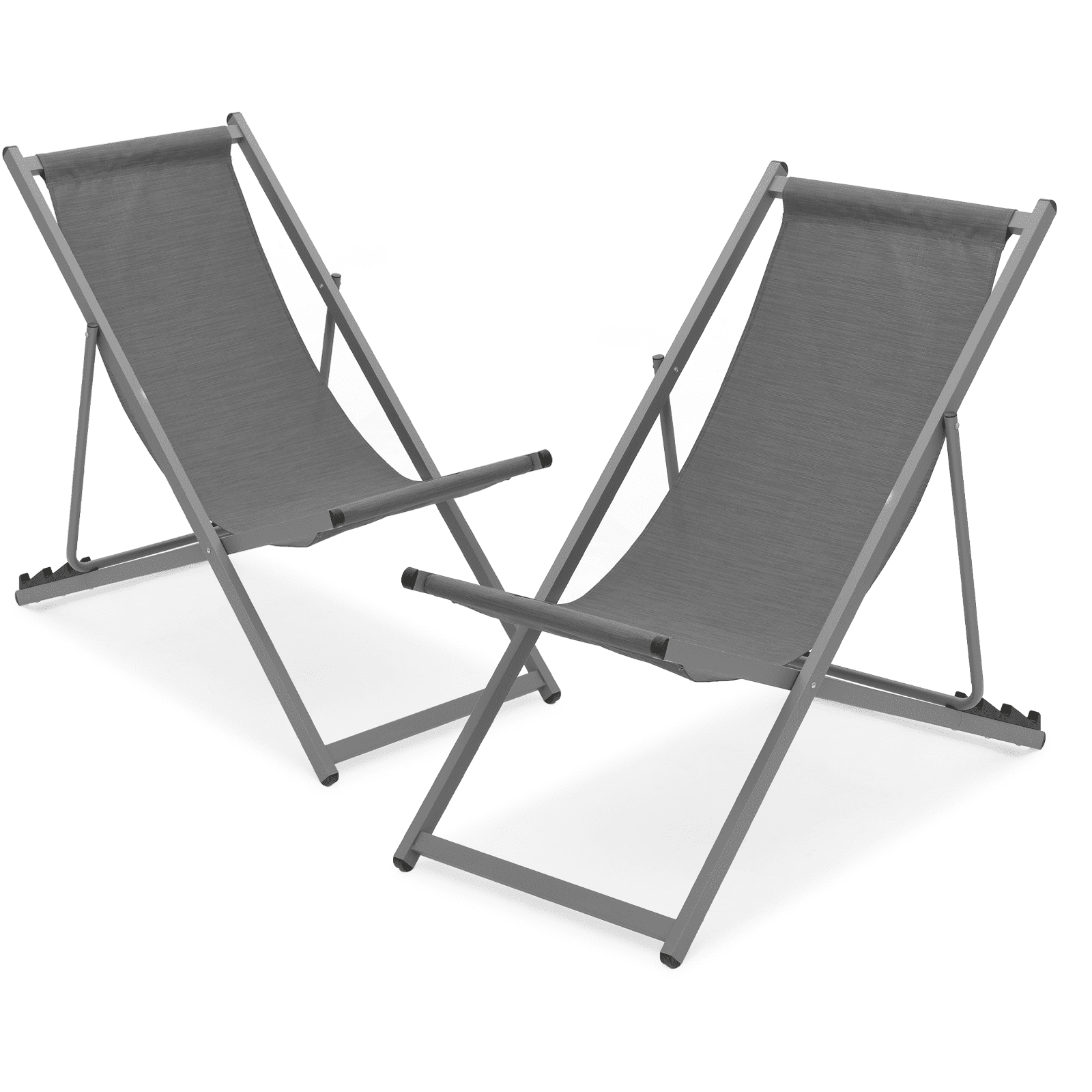 Magshion Foldable Beach Chairs Set of 2, Aluminum Frame Camping Seats ...