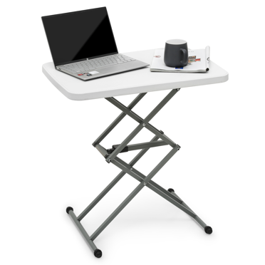 iMounTEK Personal Plastic Folding Tray Table - Portable, Adjustable ...