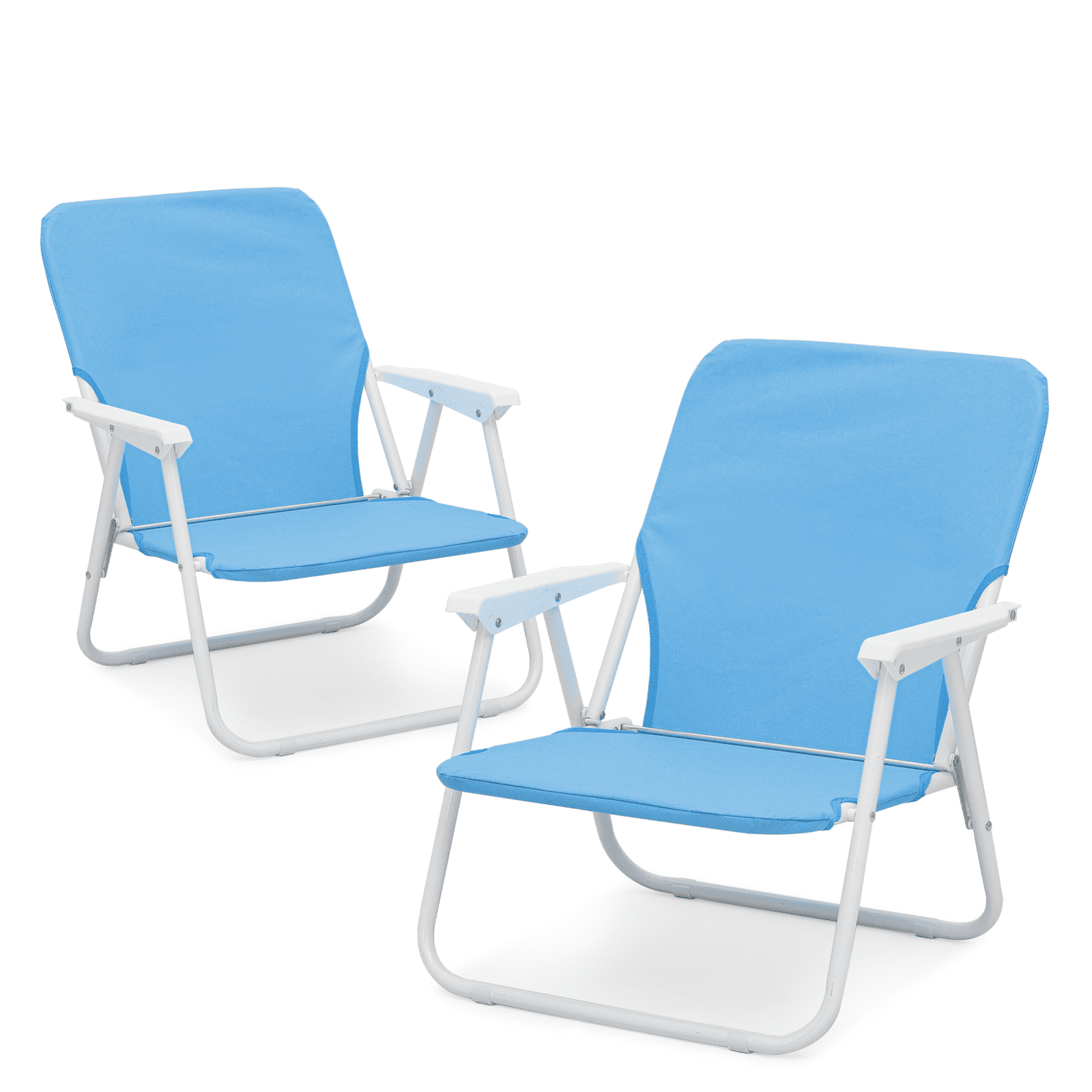 Magshion Foldable Beach Chairs Set of 2, Portable Camping Seats with ...