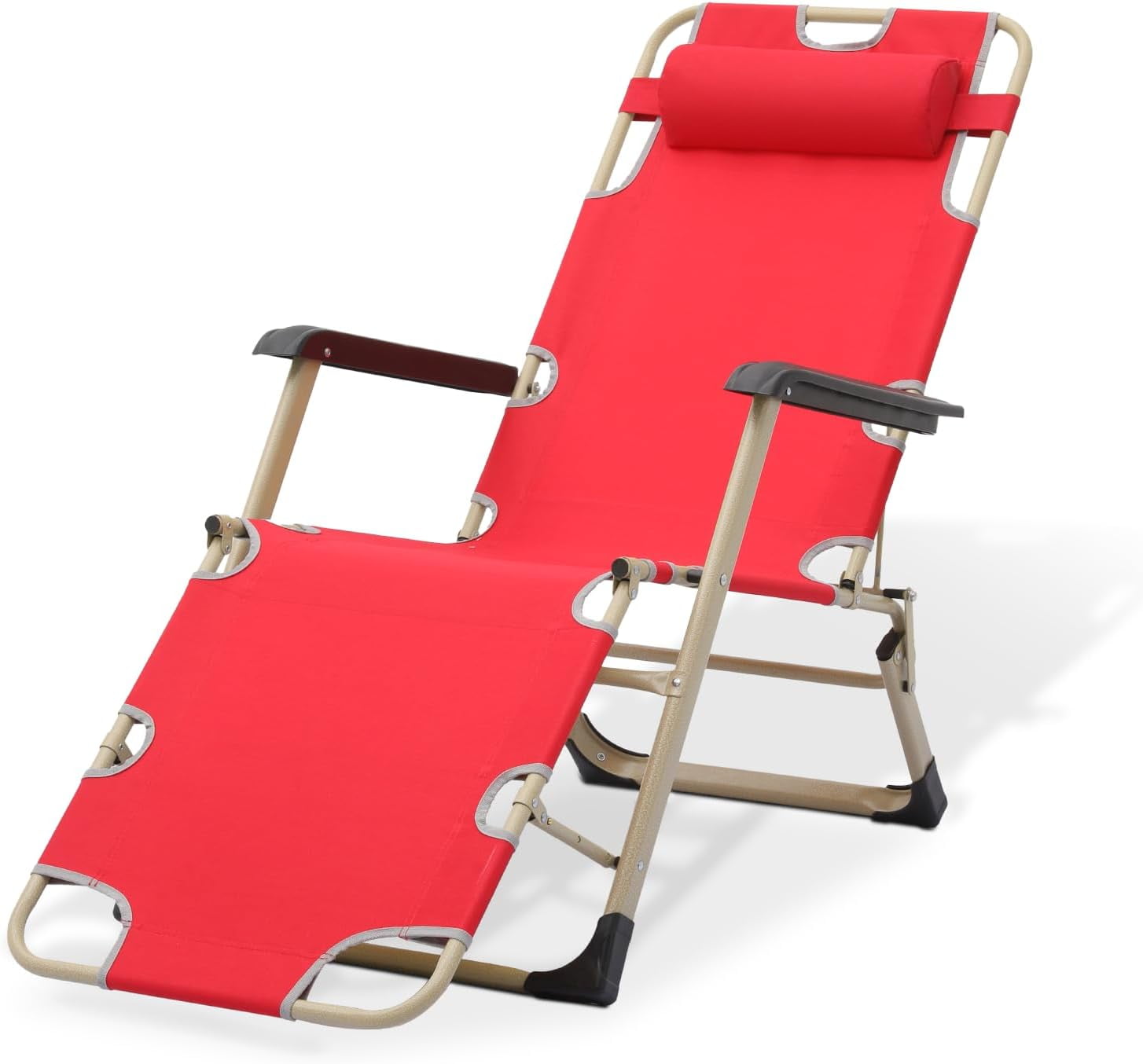 Magshion Folding Reclining 3-Position Patio Chairs Outdoor Chaise ...