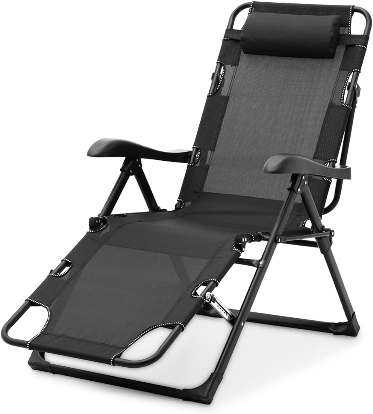 Magshion Folding Reclining Patio Chairs, Adjustable Folding Reclining ...
