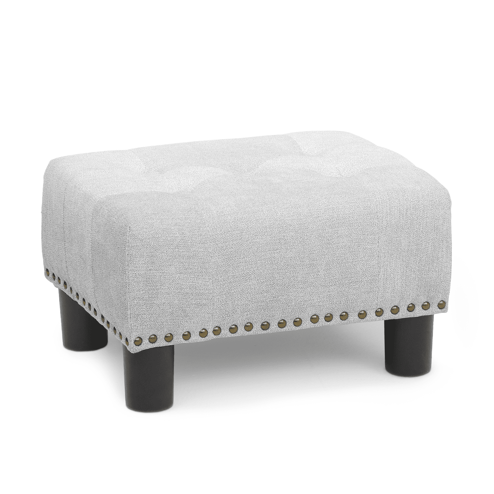 Magshion Foot Stool Ottoman with Padded Seat, Modern Cotton-linen ...
