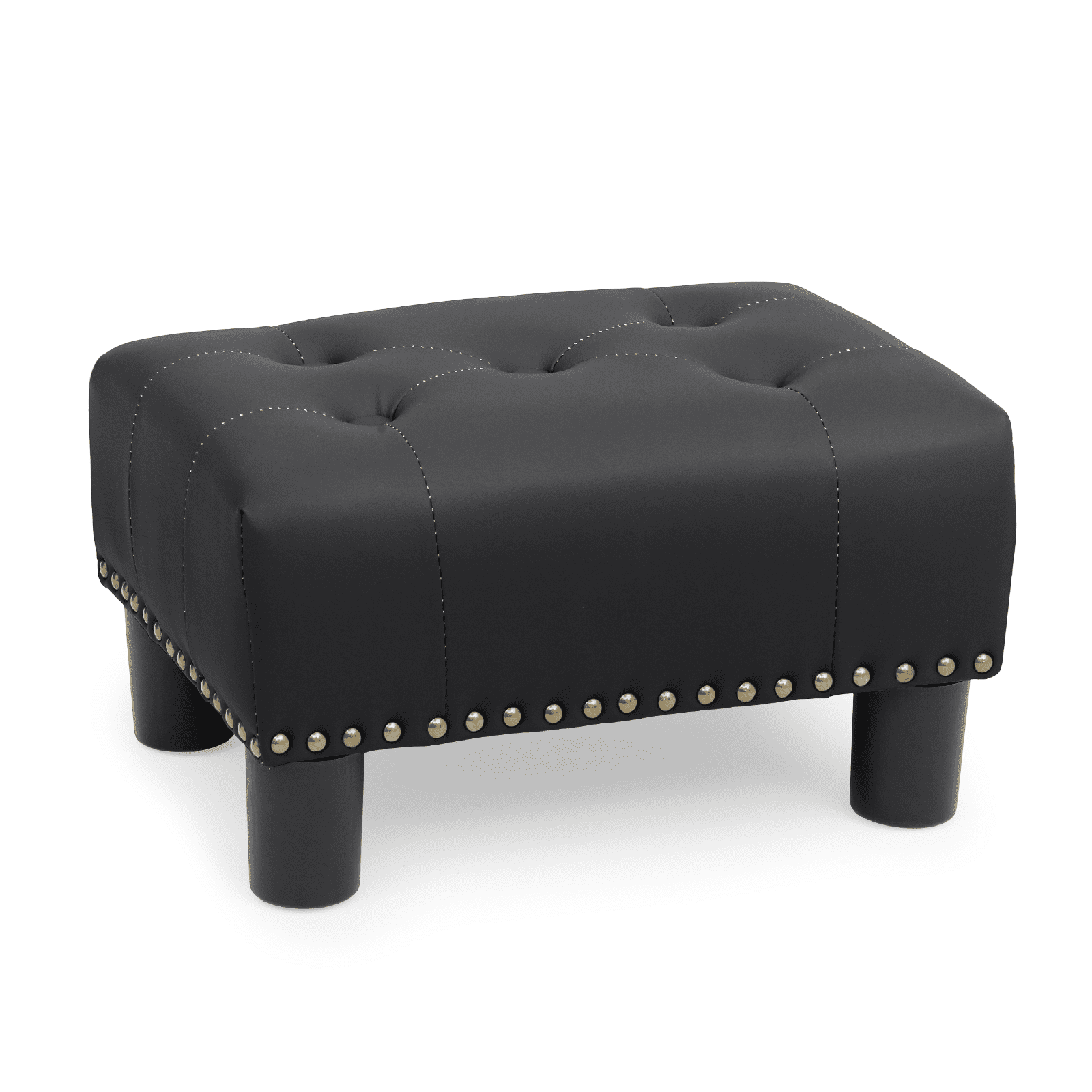 Magshion Foot Stool Ottoman with Padded Seat, Modern PU Leather ...