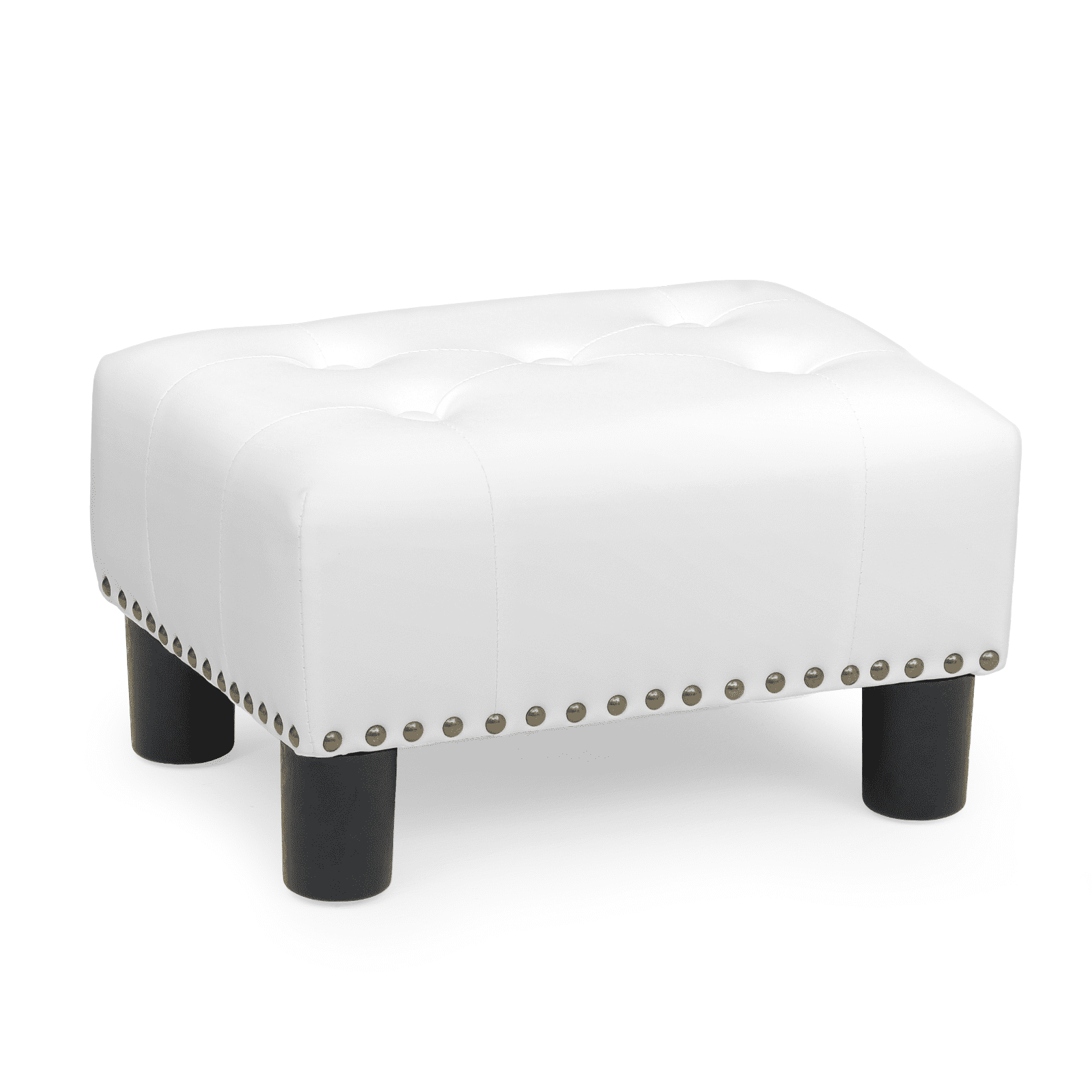 Magshion Foot Stool Ottoman with Padded Seat, Modern PU Leather ...