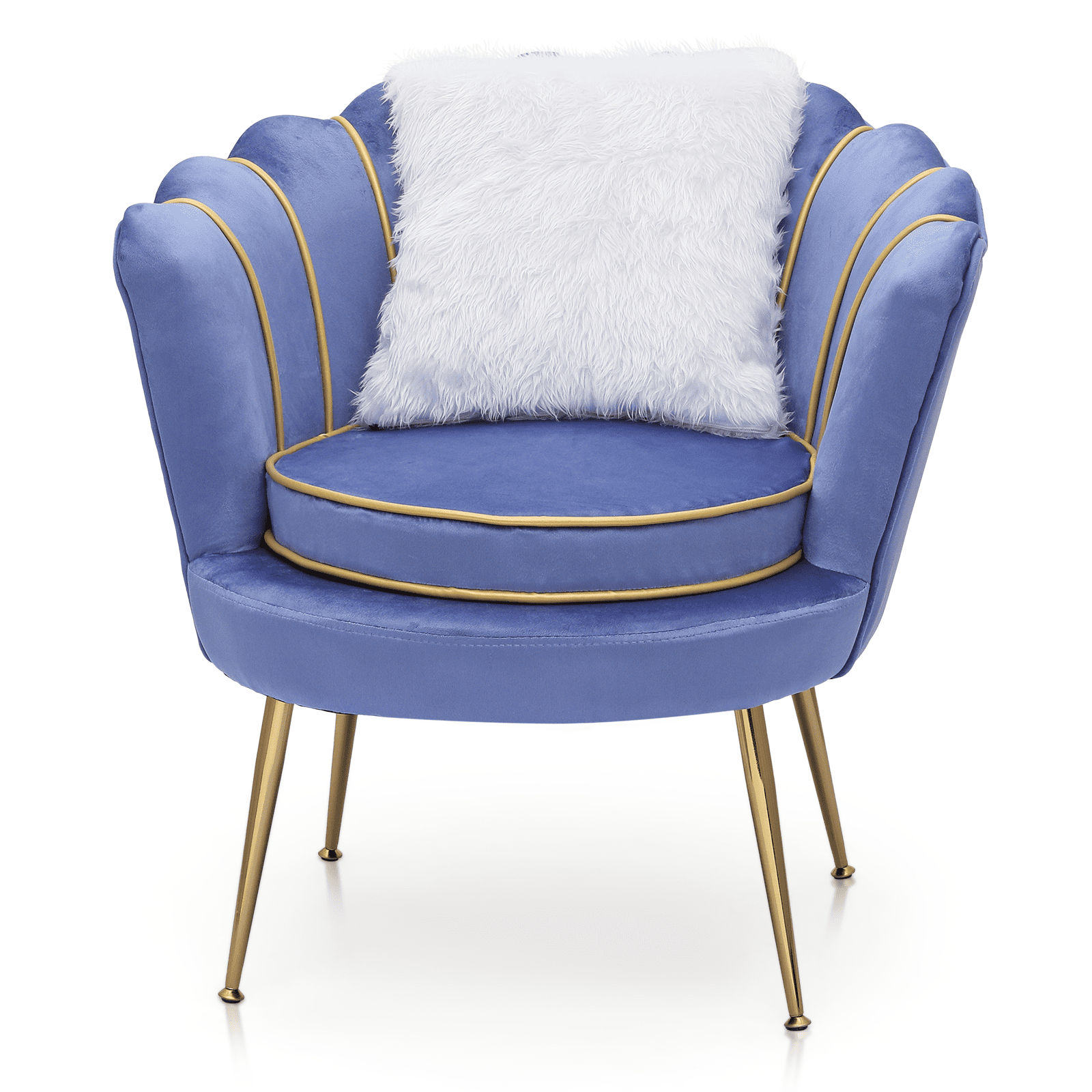Magshion Home Apartment Tufted Velvet Armchair with Pillow, Living Room ...