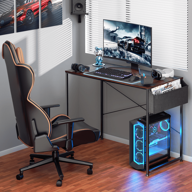 Magshion Home Office Gaming Desk, 40 inches Computer Writing Table with ...