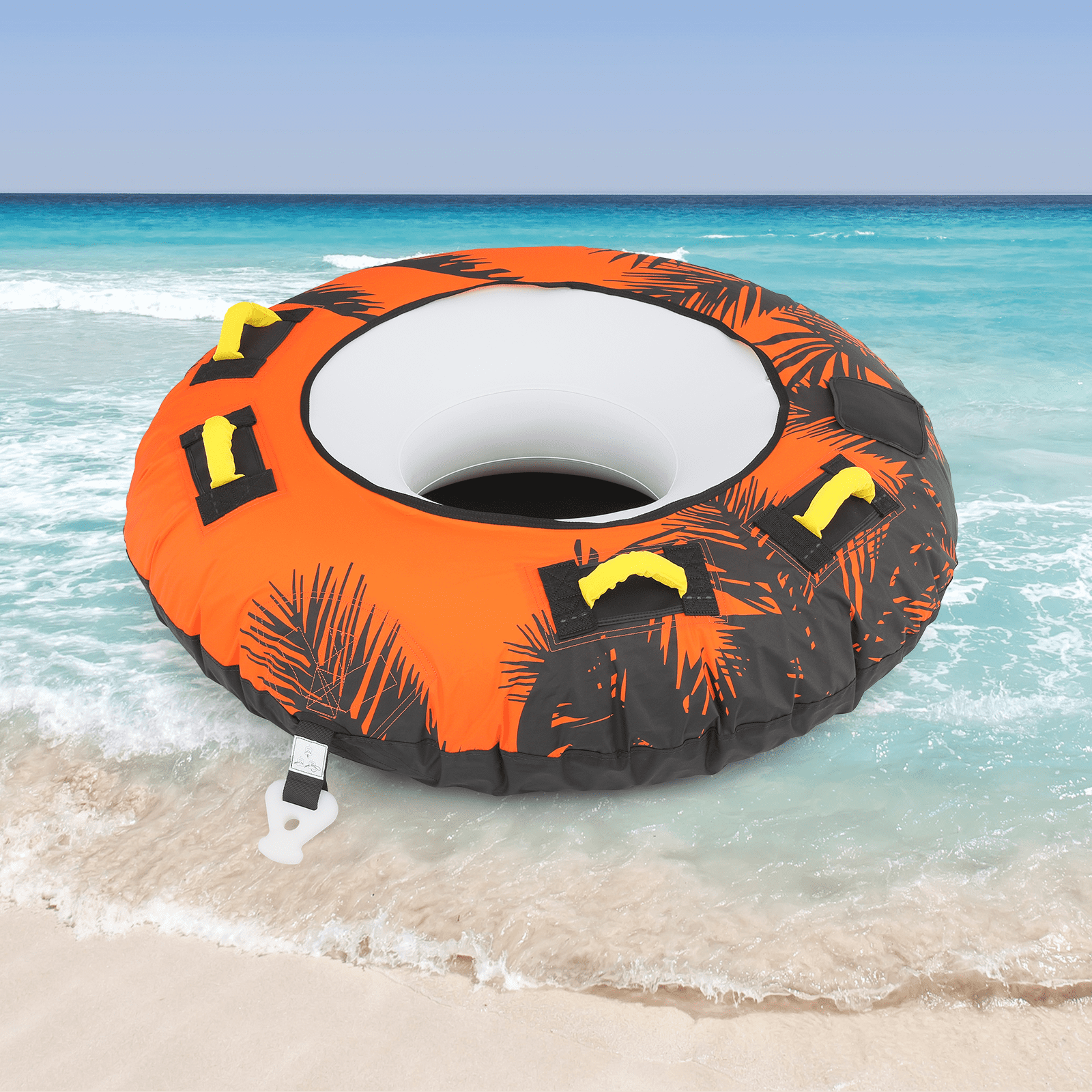 Magshion Inflatable Towable Tube, 1-2 Person, Orange Boat Water Float ...