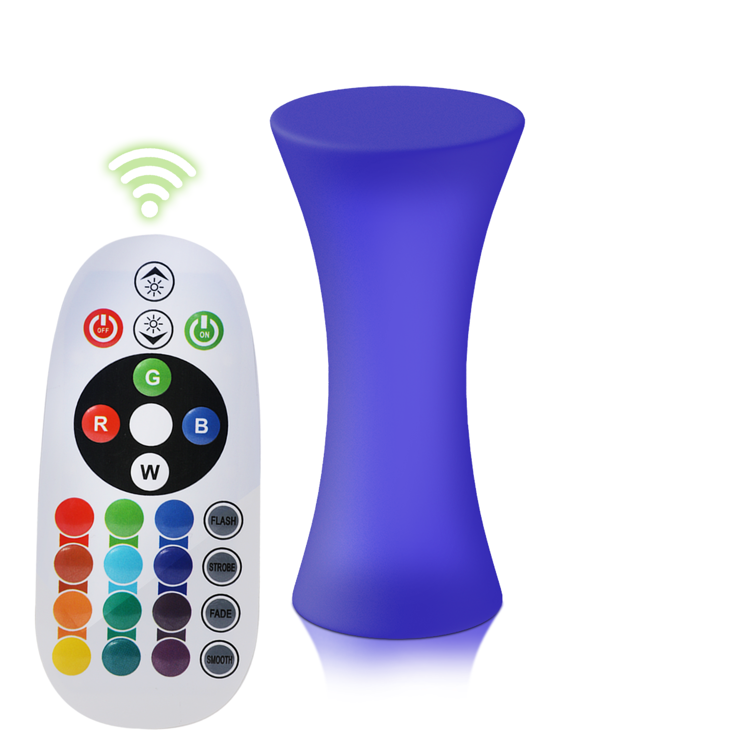 Magshion Set of 2 LED Light Up Square Bar Table + Stool, 16 Color ...