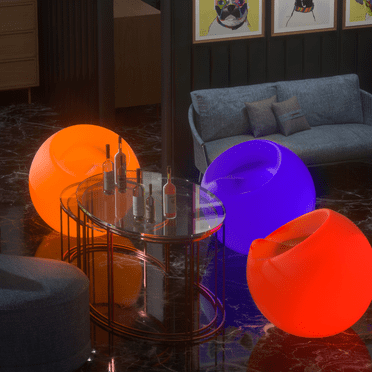 Magshion LED Dice Cube Glow Chair, 16" Rechargeable Mood Lamp Decor ...