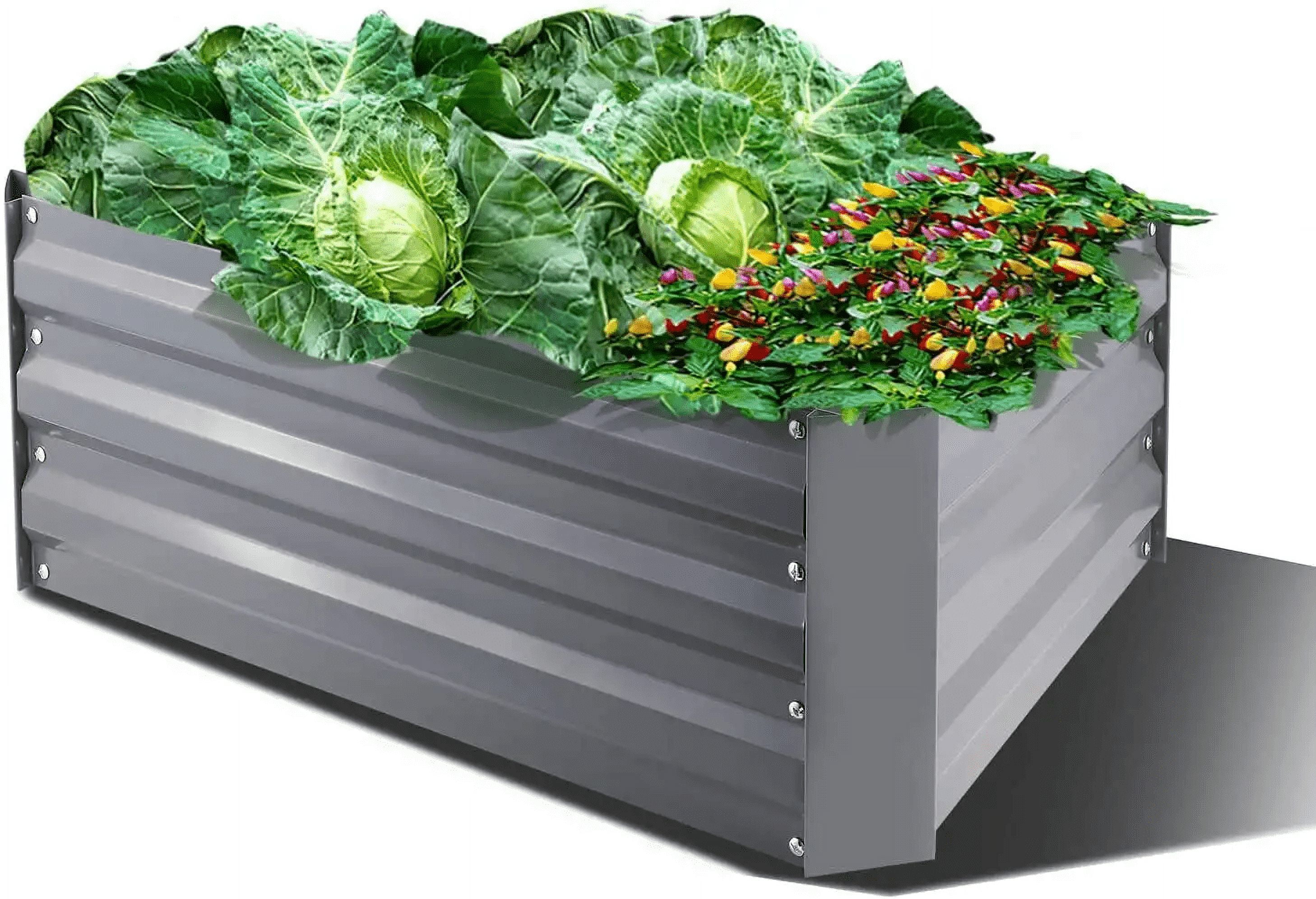 Magshion Large Raised Garden Bed Kit, High Durability Steel Planter Box ...