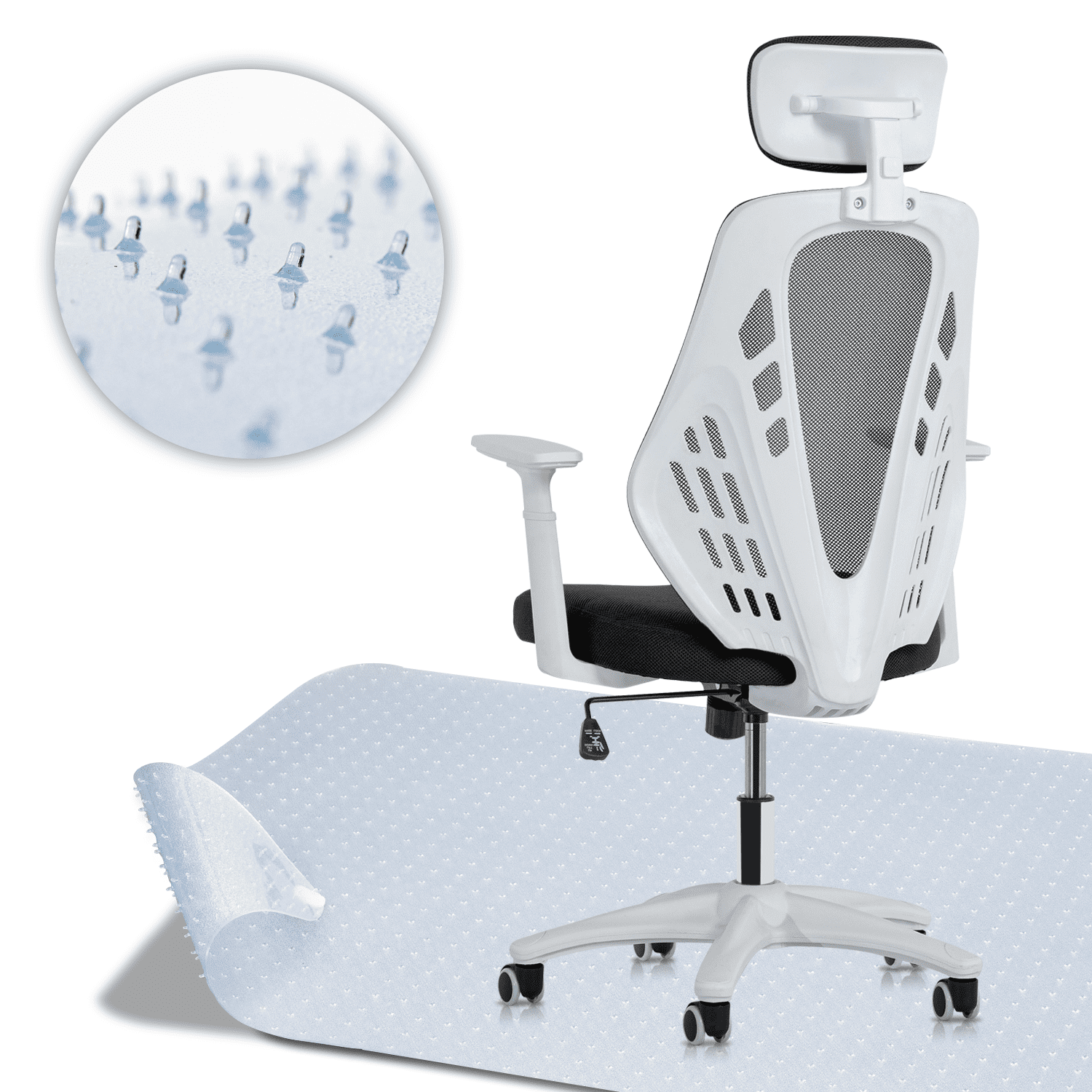 Magshion Mesh Office Chair & Carpet Protect Mat, High Back Swivel ...