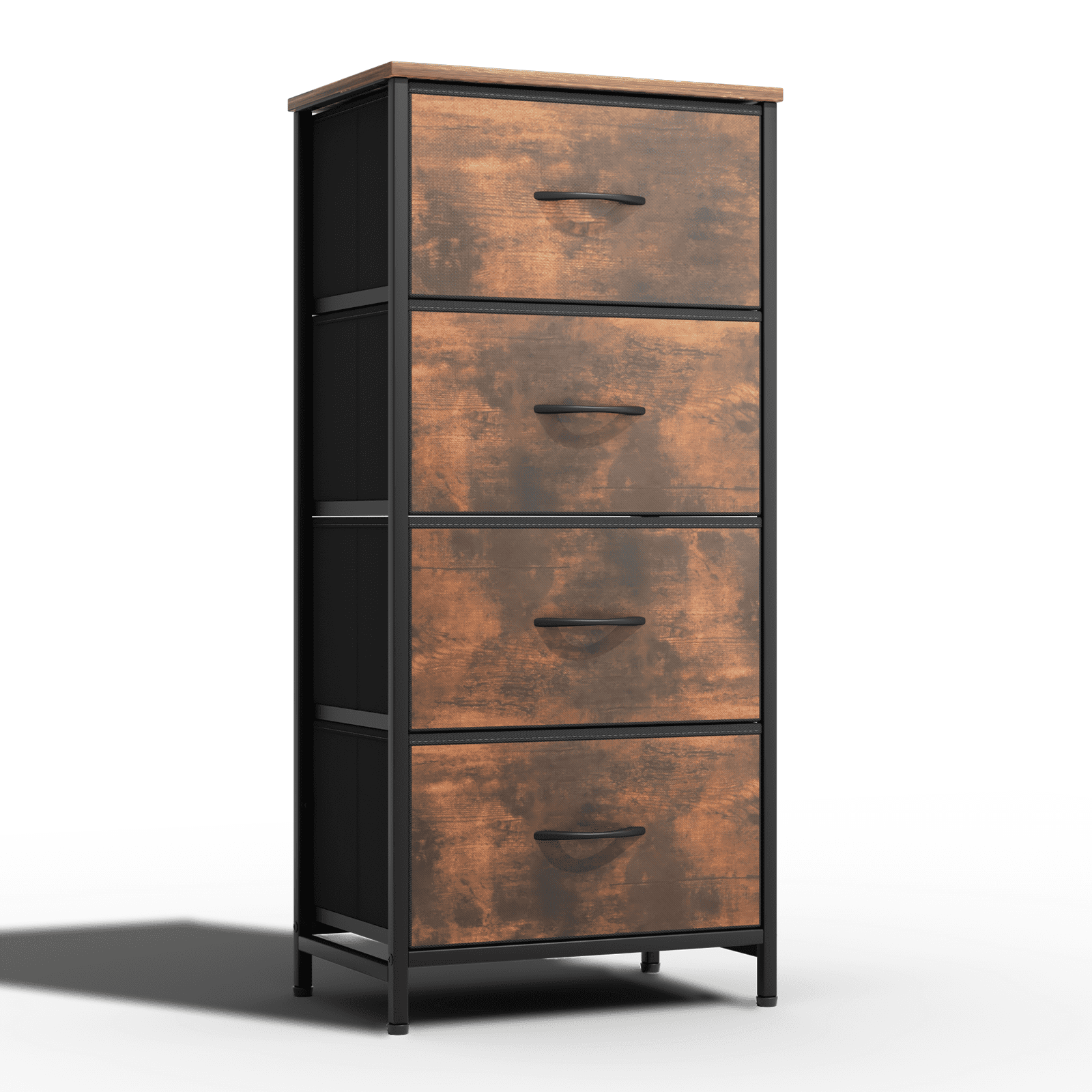 Magshion Modern 4 Drawers Chest Dresser, Metal Frame Fabric Drawer ...