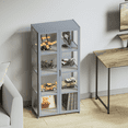 Magshion Modern 51" 4-Tier Transparent Display Cabinet with Acrylic ...