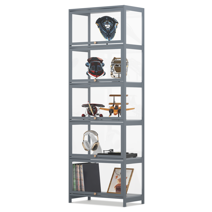 Rectangular 4-shelf Curio Cabinet White and Clear - Walmart.com