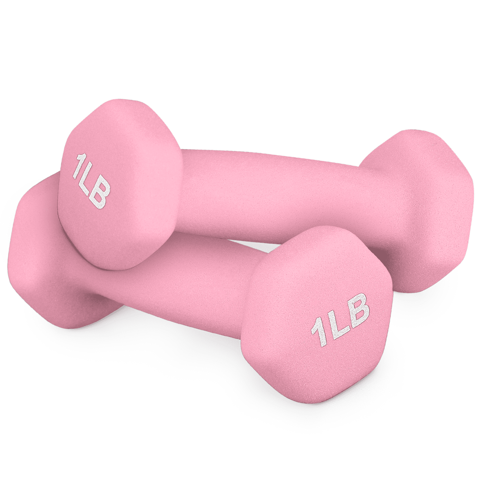 Magshion Anti-Roll, Non-Slip, Hexagon Neoprene Coated Dumbbells, Pink ...