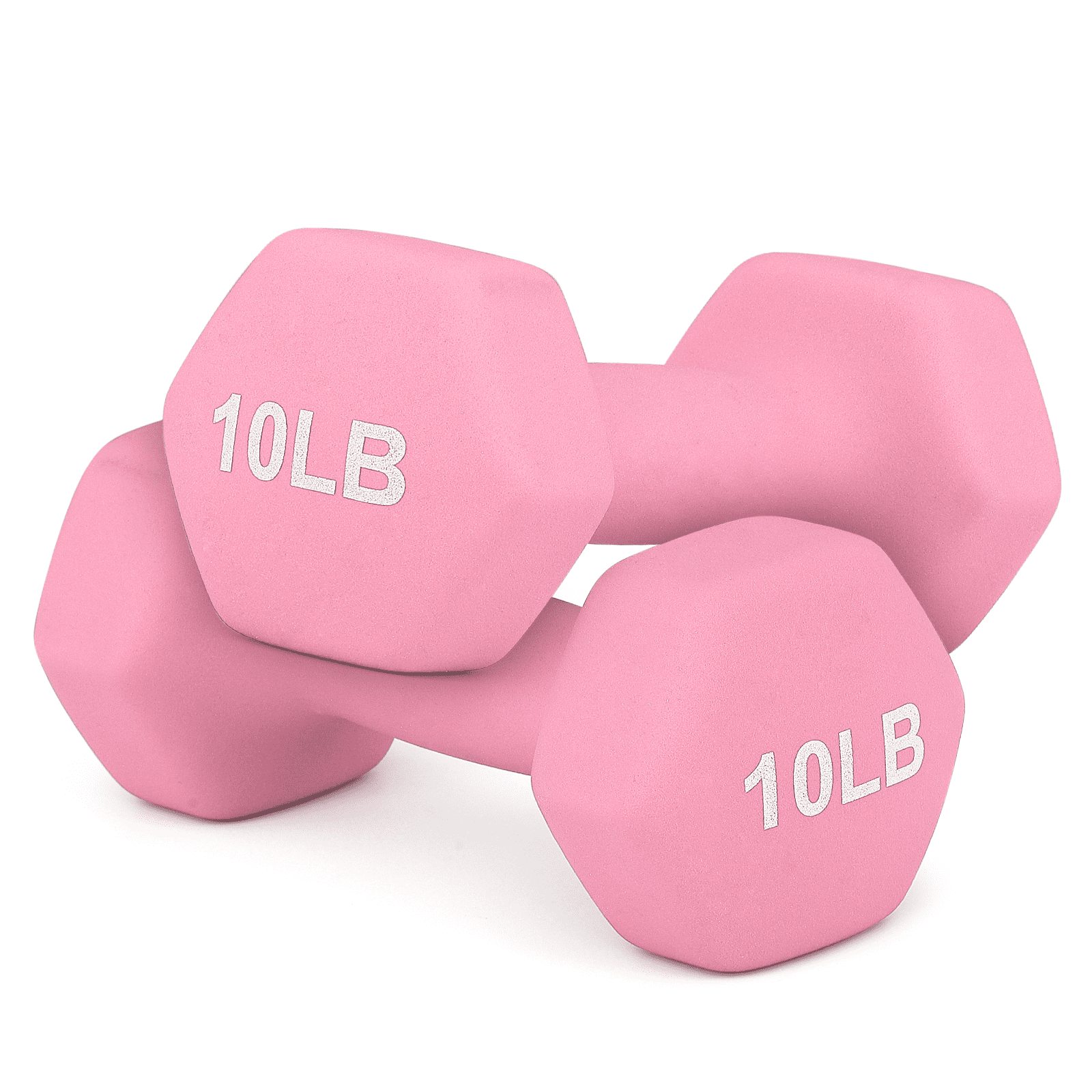 Magshion Neoprene Coated Dumbbell Hand Weights, 10 lb Pair, Anti-Roll ...