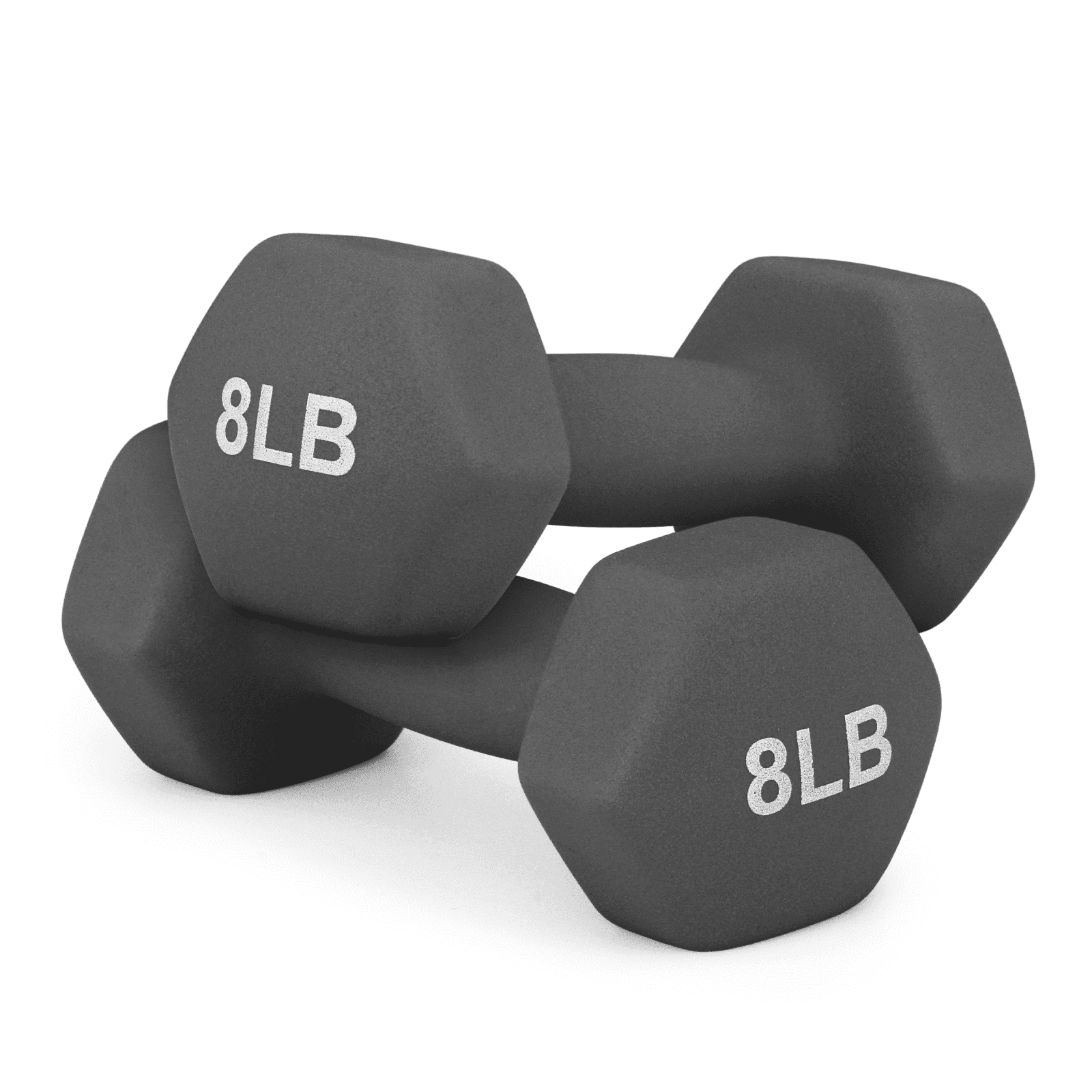 Magshion Neoprene Coated Dumbbell Hand Weights, 8 lb Pair, Anti-Roll ...