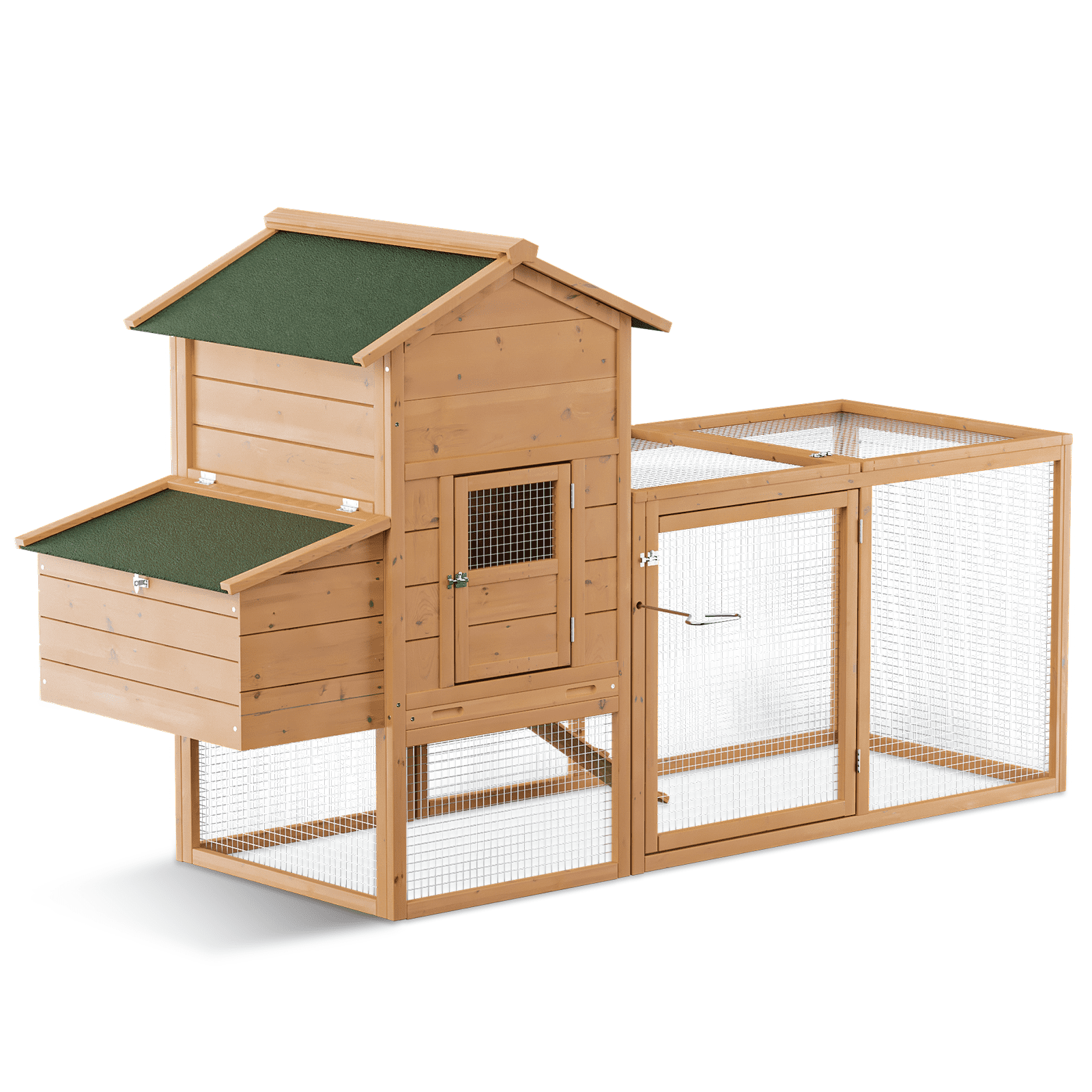 Magshion Outdoor Chicken Coop with Nesting Box, 80 inch Wooden Rabbit ...