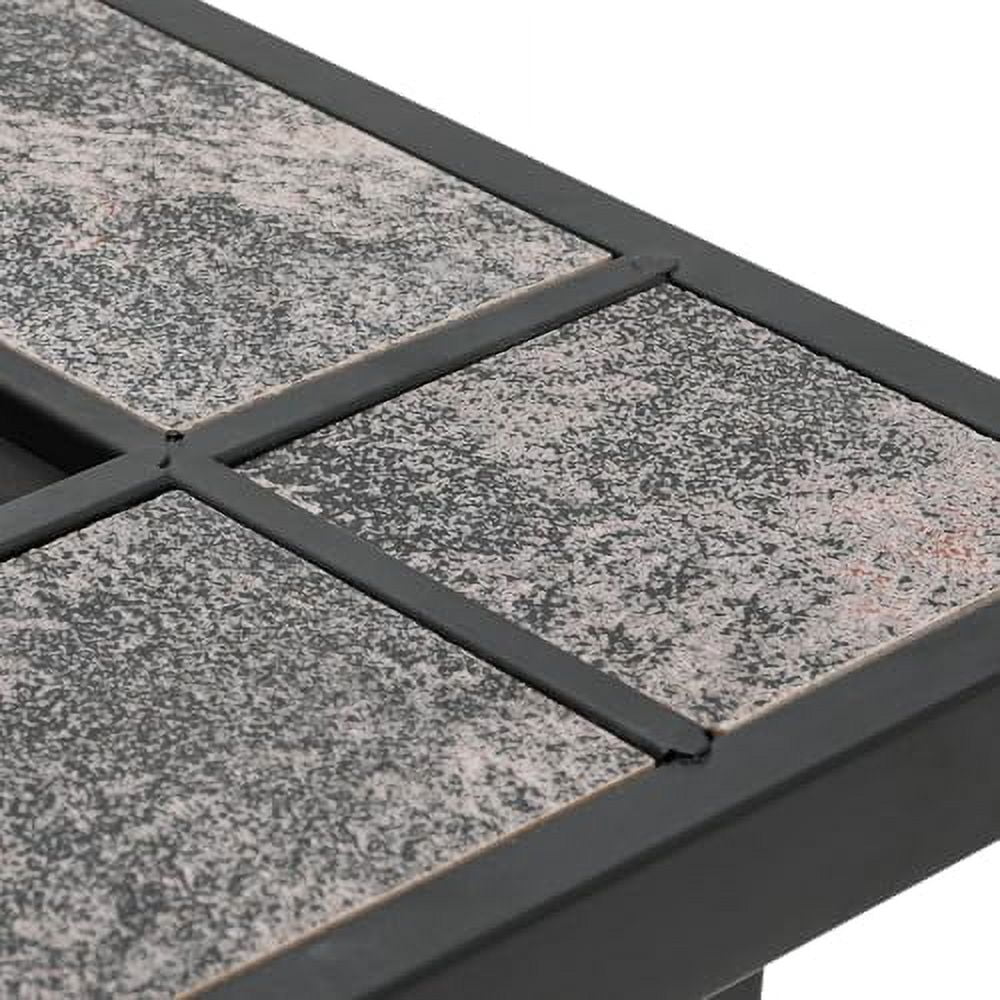 Magshion Outdoor Fire Pit Table, 30 Inch Square Firepit Table for ...