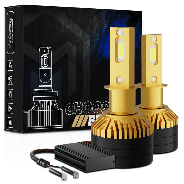 Magshion Pair H3 6500K Headlight LED Bulb High/Low Beam Fog Light Lamp ...