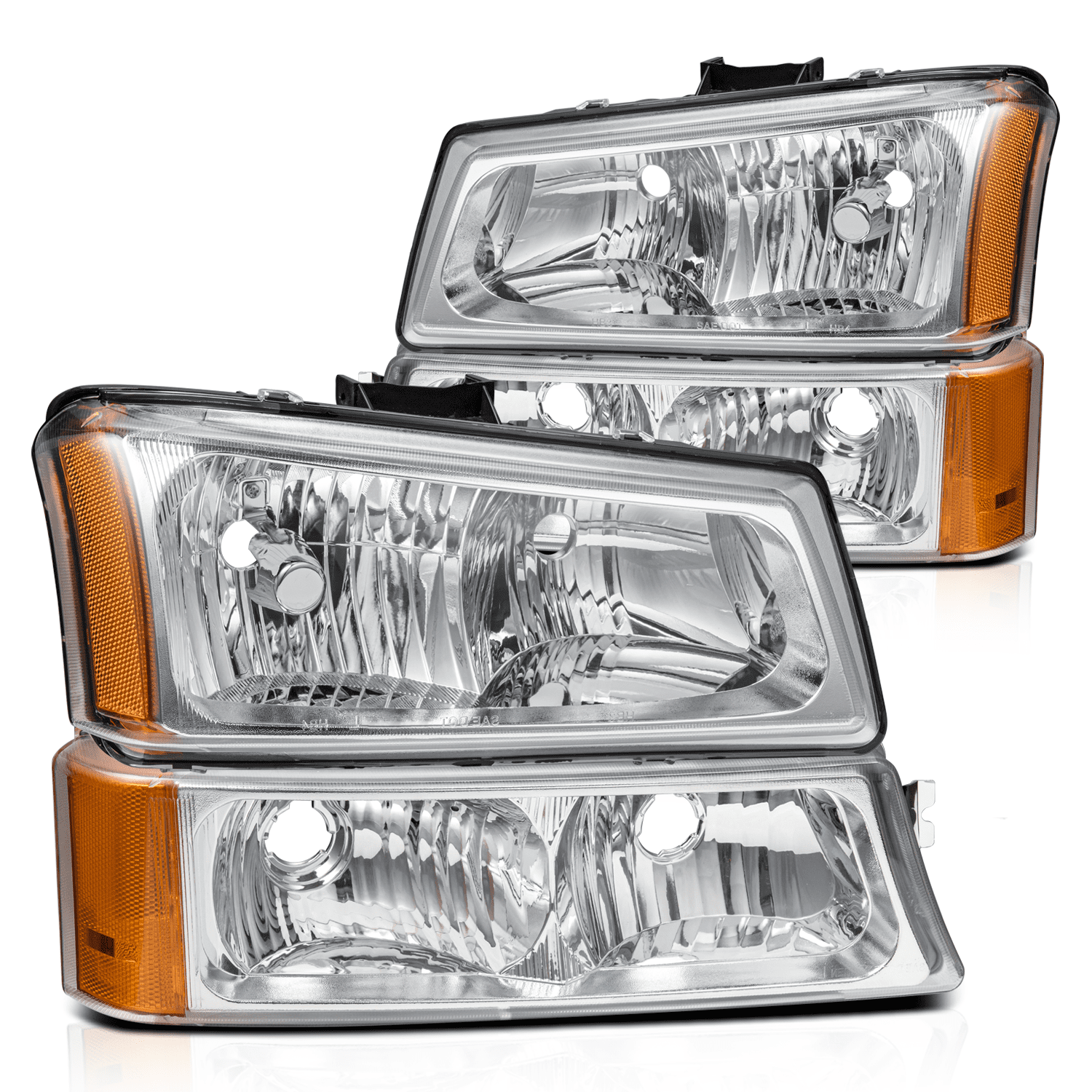 Magshion Pair Headlamp Replacement for 03 04 05 06 07 Chevy Silverado ...