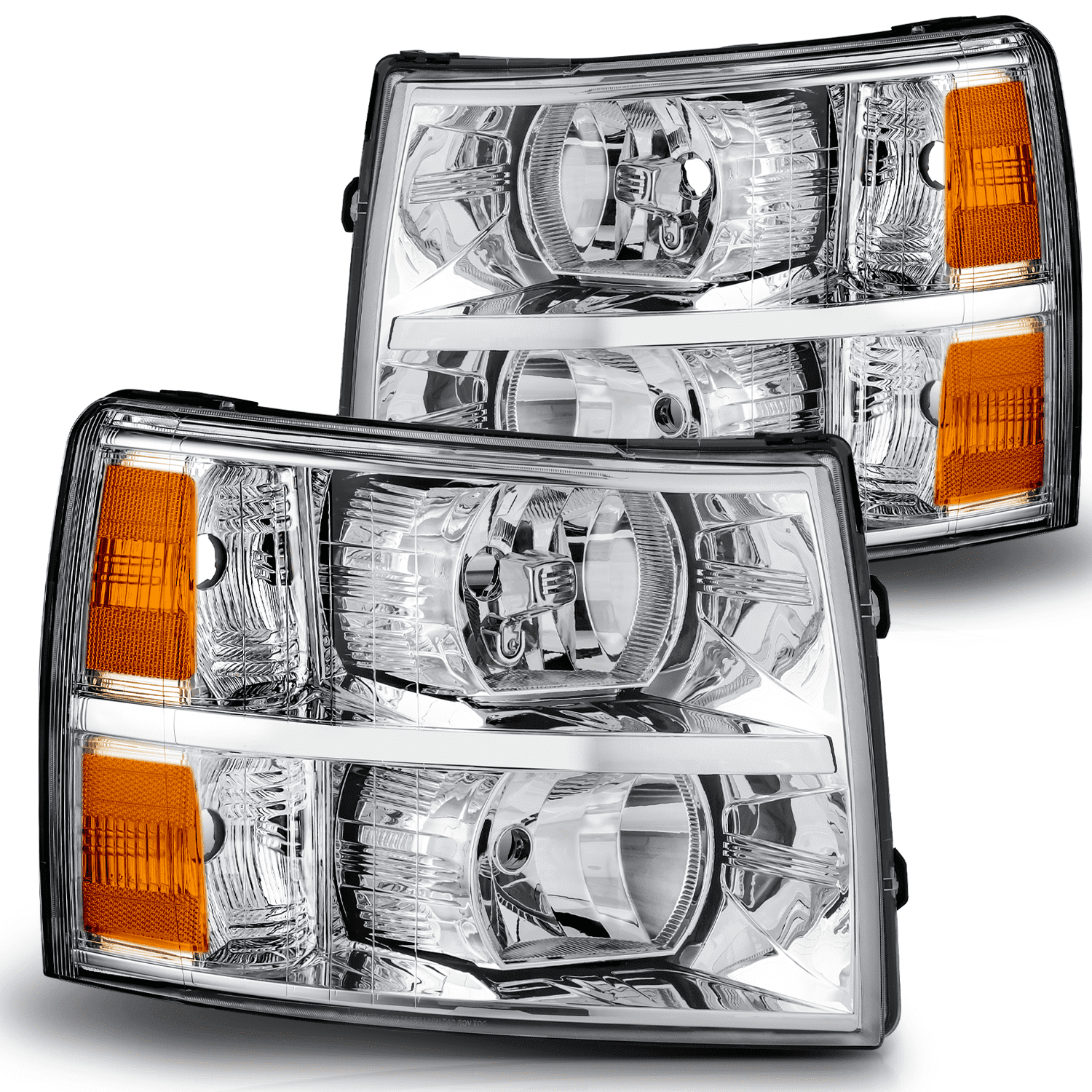 Magshion Pair Headlight Assembly for 07-14 Chevy Silverado 1500, 2500 ...
