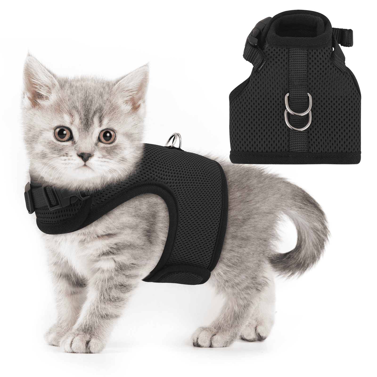 Magshion Pet Cat Harness for Walking, Escape Proof Soft Adjustable Vest ...