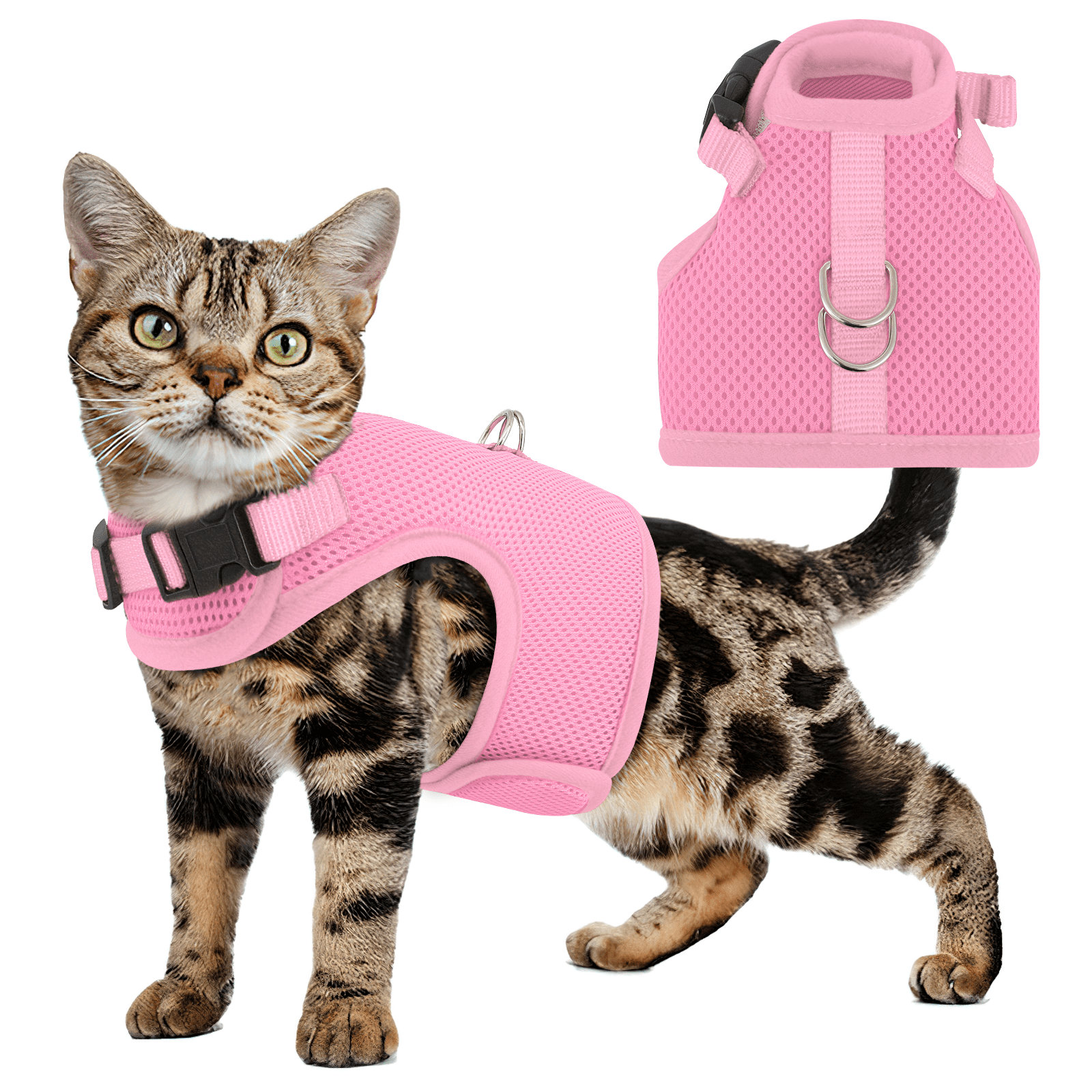 Magshion Pet Cat Harness for Walking, Escape Proof Soft Adjustable Vest ...