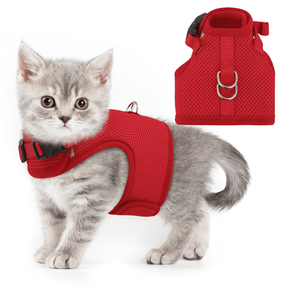 Magshion Pet Cat Harness for Walking, Escape Proof Soft Adjustable Vest ...