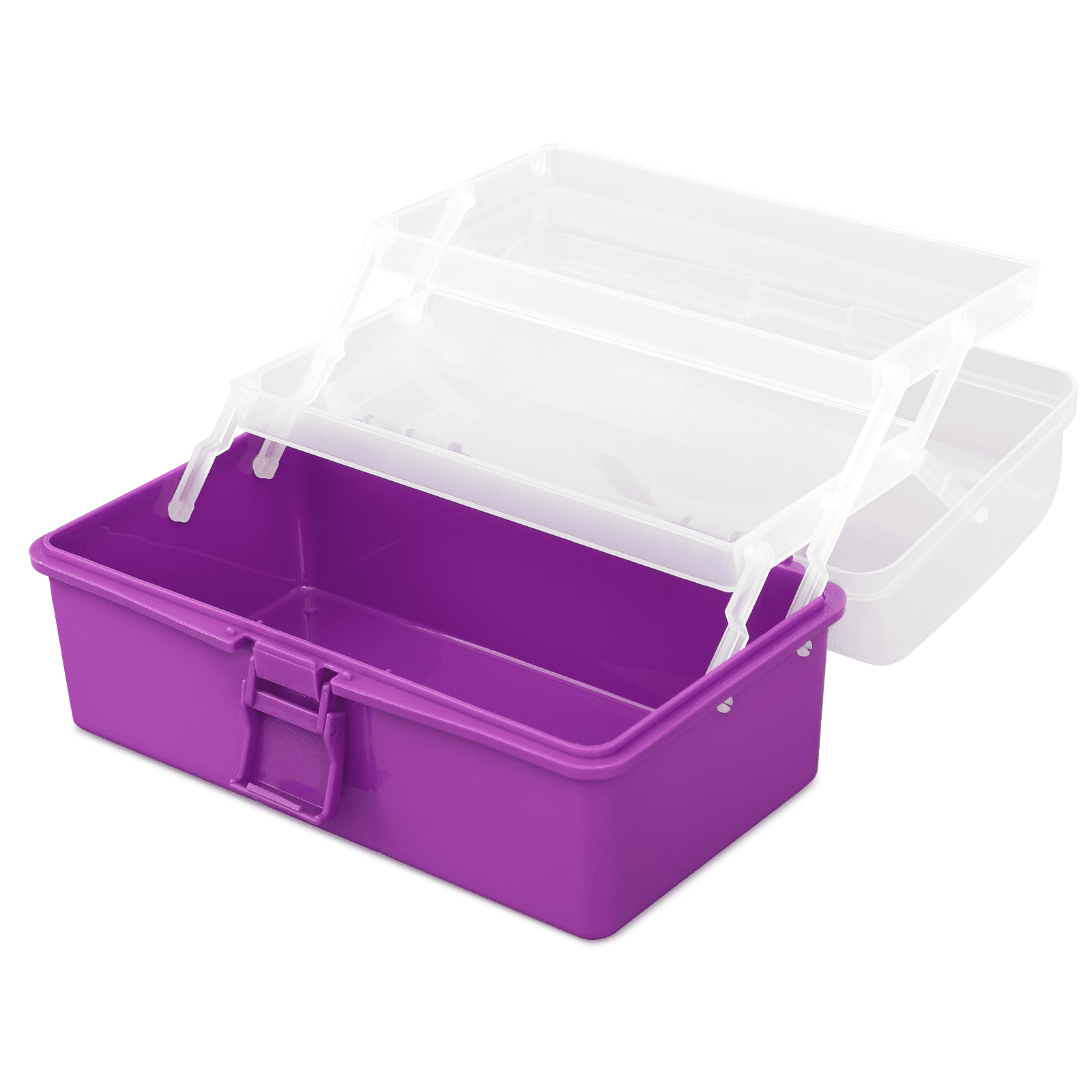 Magshion Plastic Tackle Box Organizer, 3 Layers, Clear Trays, Portable ...