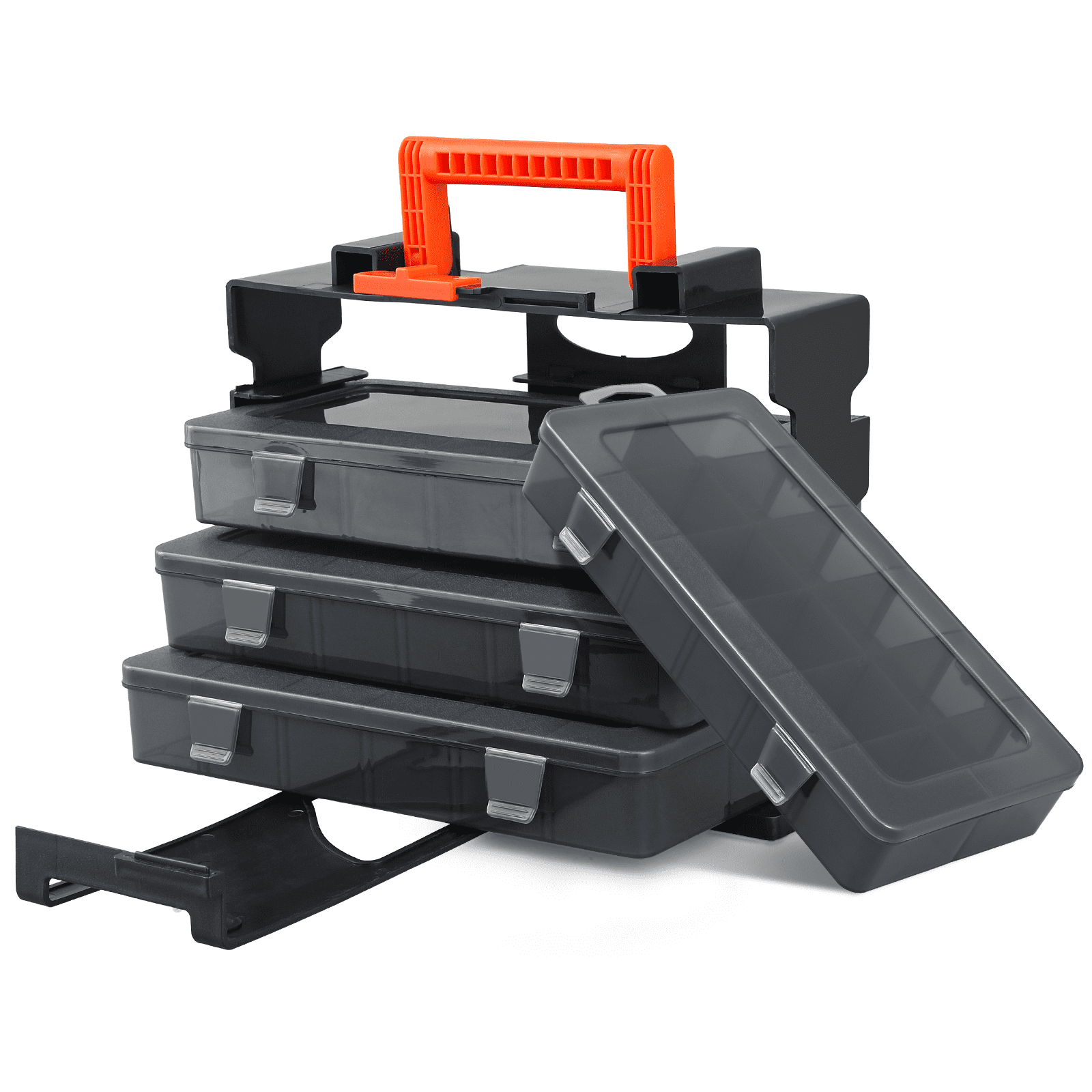 Magshion Plastic Grid Boxes 4*12 Grids Clear Storage Transparent ...