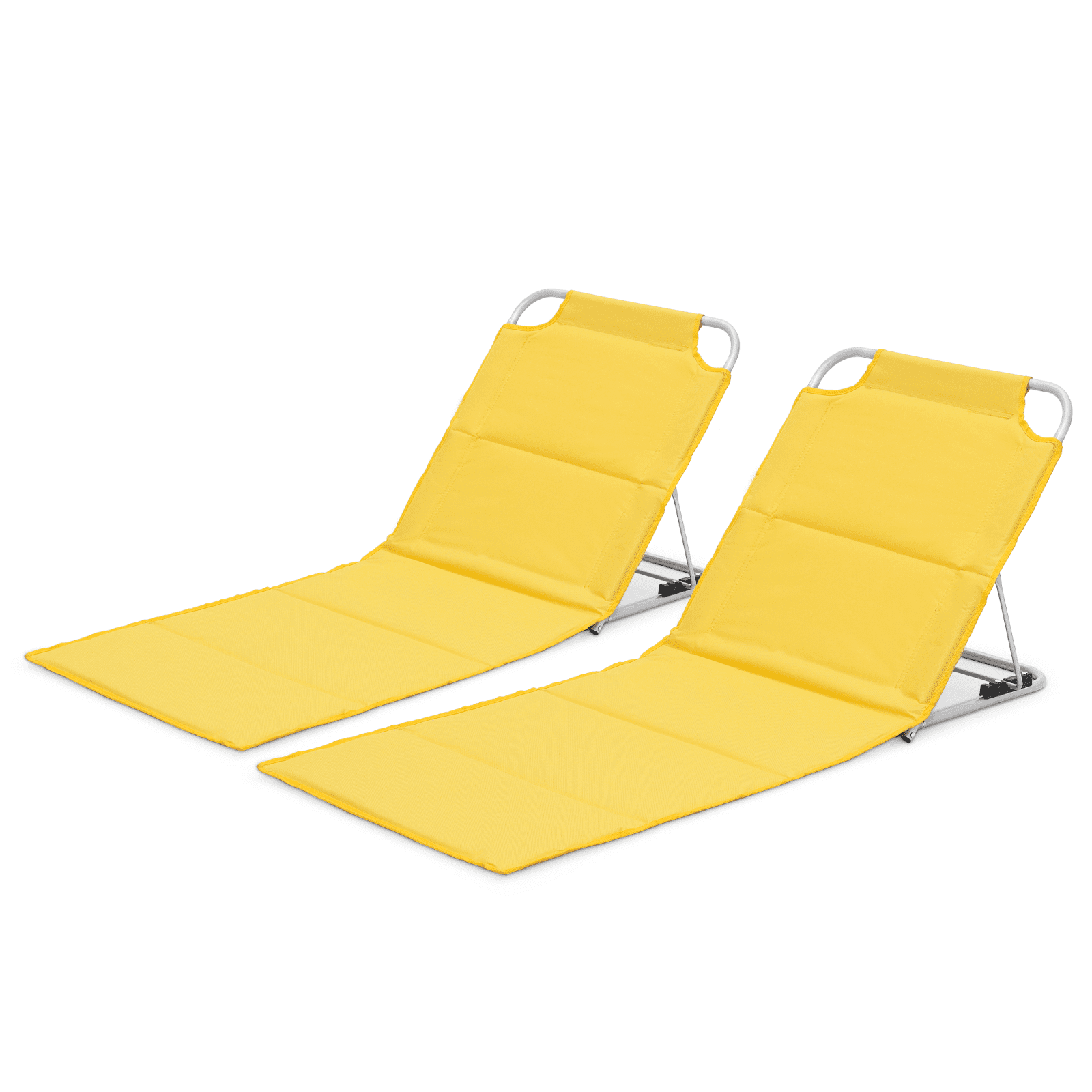 Magshion Portable Beach Lounge Chairs Set of 2, Foldable Reclining Sun ...