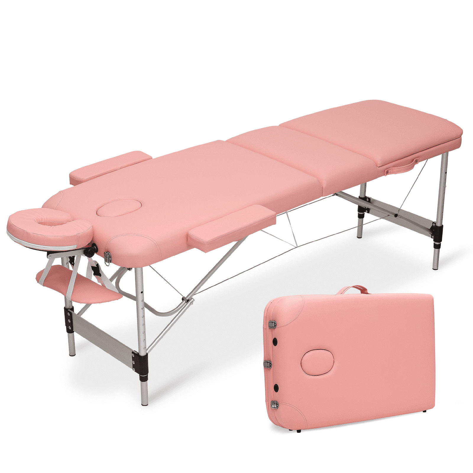 Magshion Portable Massage Table, PVC Surface Three Fold Aluminum Alloy ...